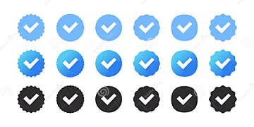 Verification Check Marks. Profile Verification Vector Icons ...