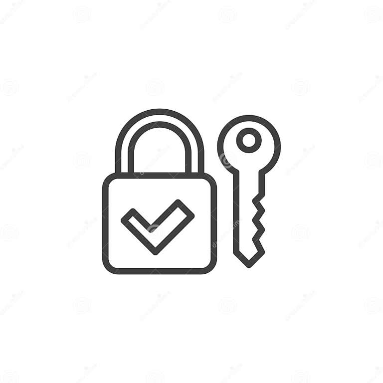Verification Code Line Icon Stock Vector - Illustration of line, design ...