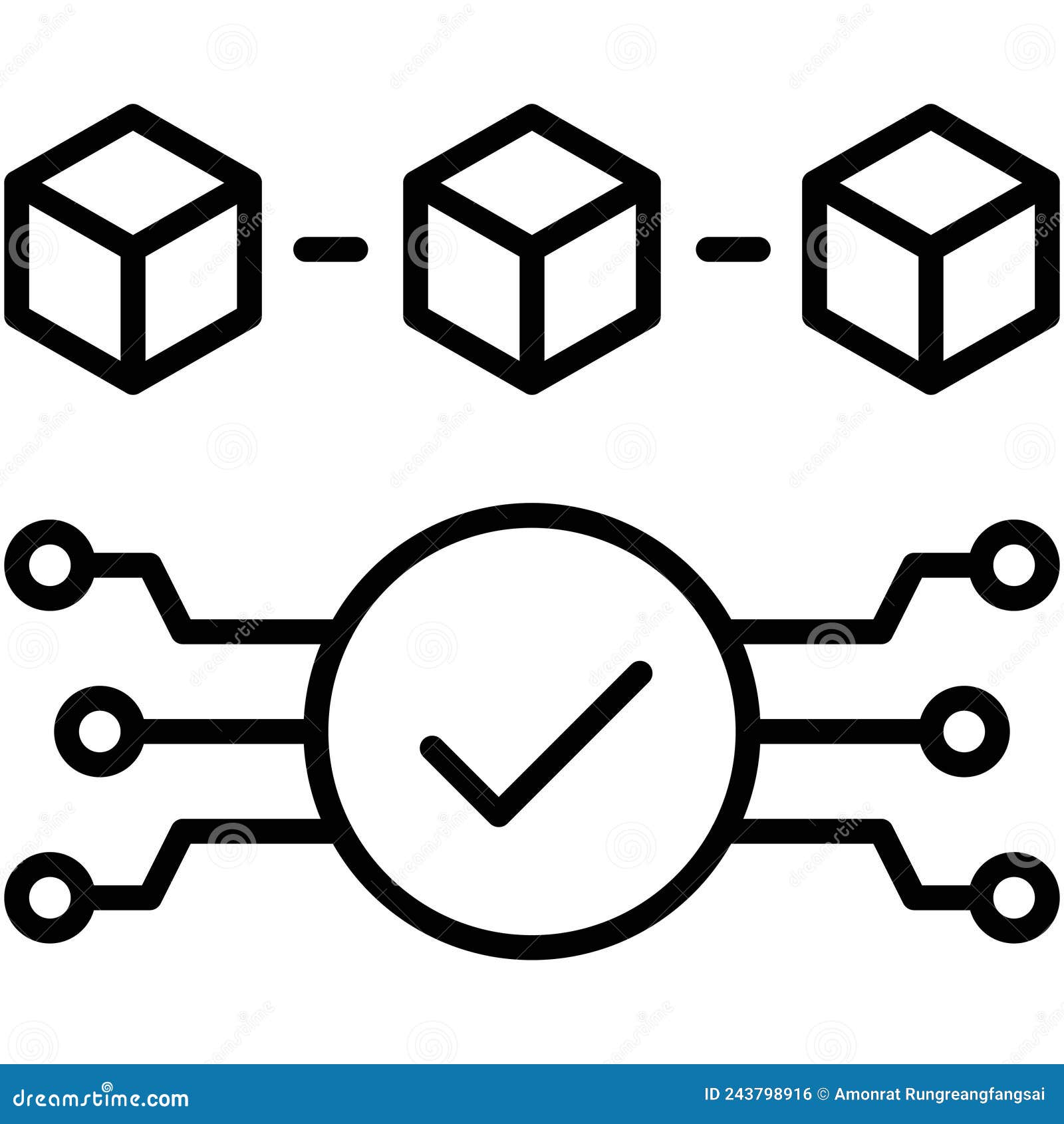 Verification Icon, Blockchain Related Vector Illustration Stock Vector ... Verification Icon, Blockchain Related Vector Illustration Stock Vector ...