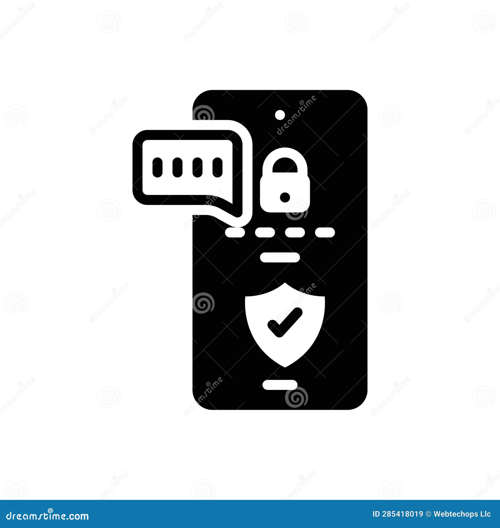 Black Solid Icon for Verification, Checking and Document Stock Vector ...