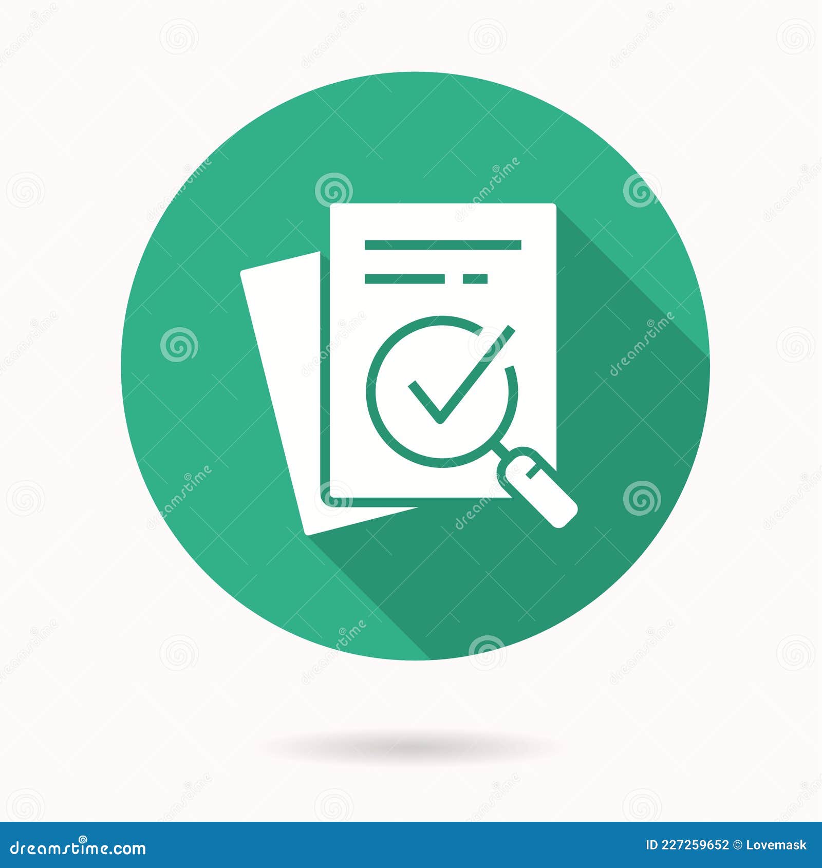 Verification Icon with Long Shadow for Graphic and Web Design. Stock ...