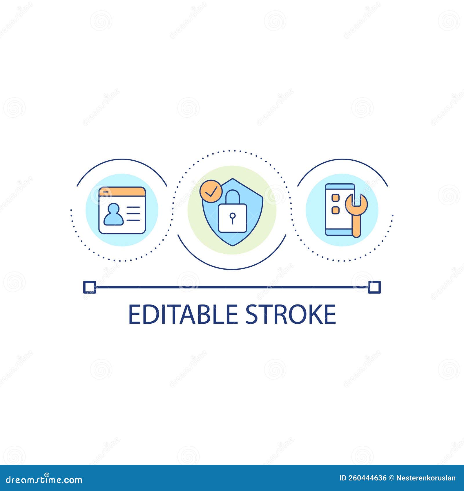 Verification Process Loop Concept Icon Stock Vector - Illustration of ...