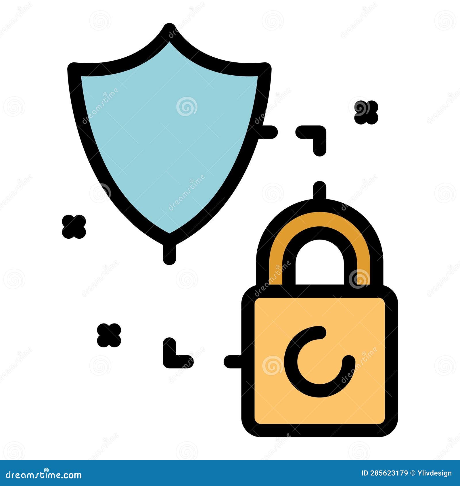 Secured Box Icon Cartoon Vector. Safe Deposit | CartoonDealer.com ...
