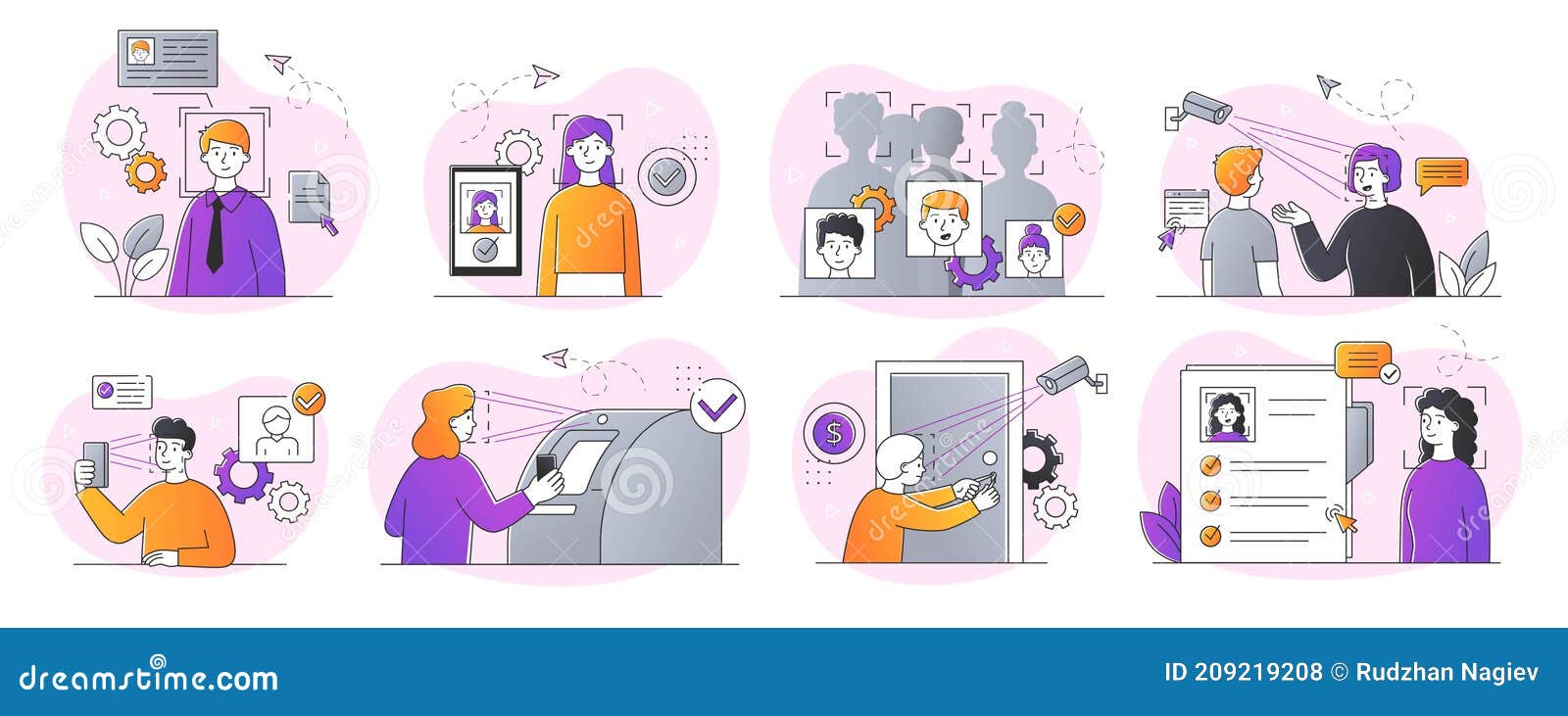 Verification and Surveillance Systems Stock Vector - Illustration of ...