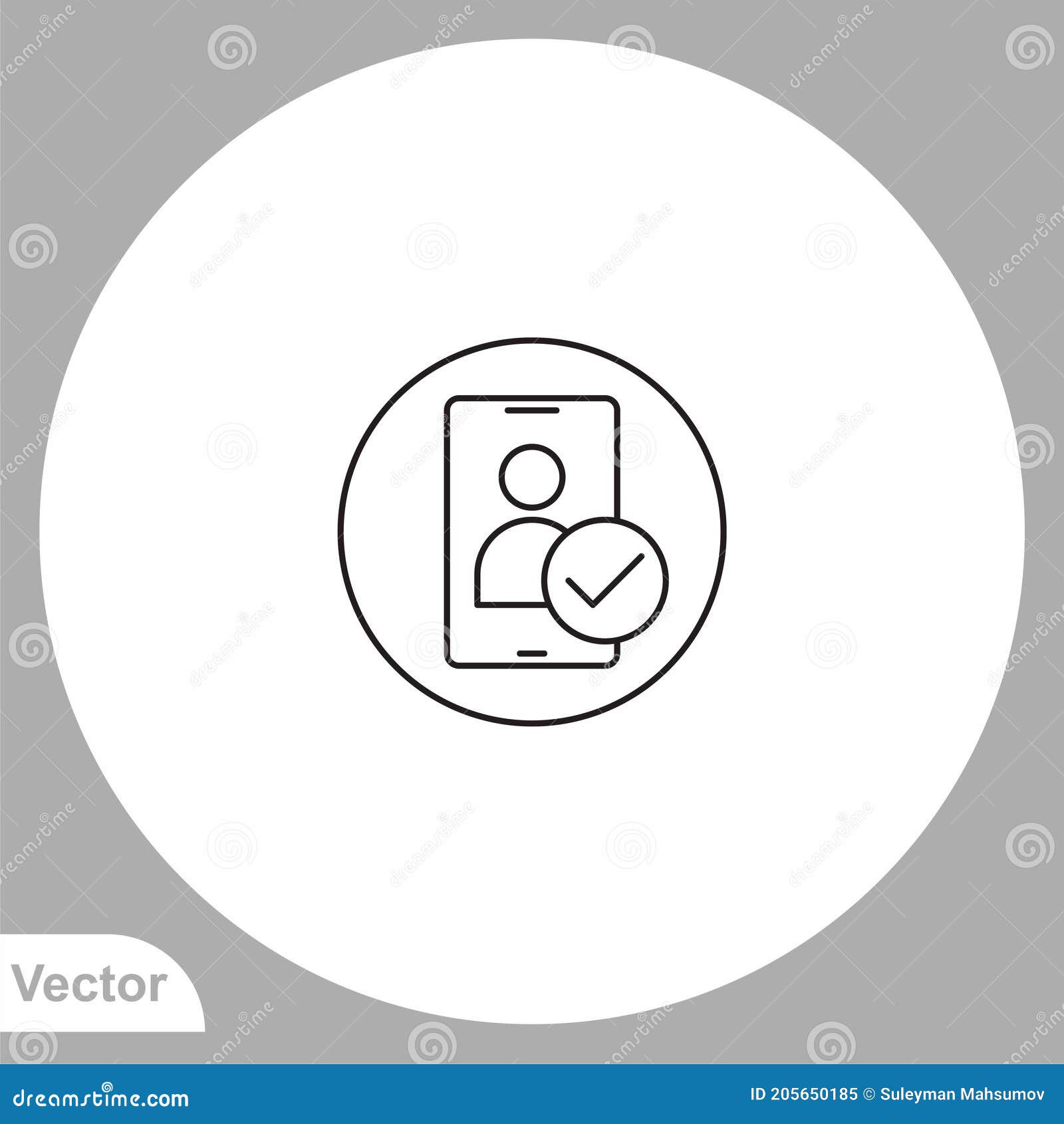 Verification Vector Icon Sign Symbol Stock Vector - Illustration of ...