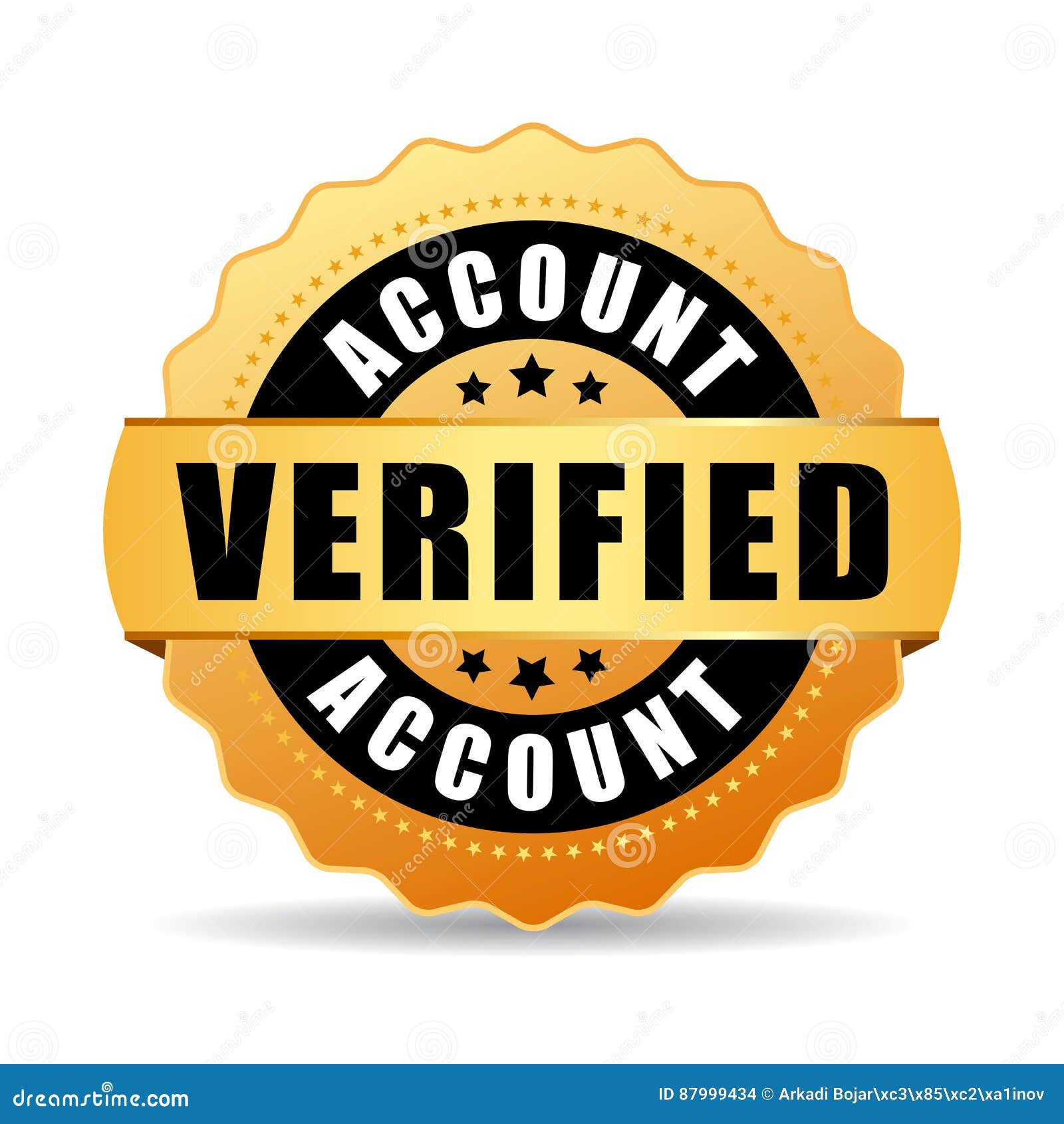 Verified Account Vector Icon Stock Vector - Illustration of label ...