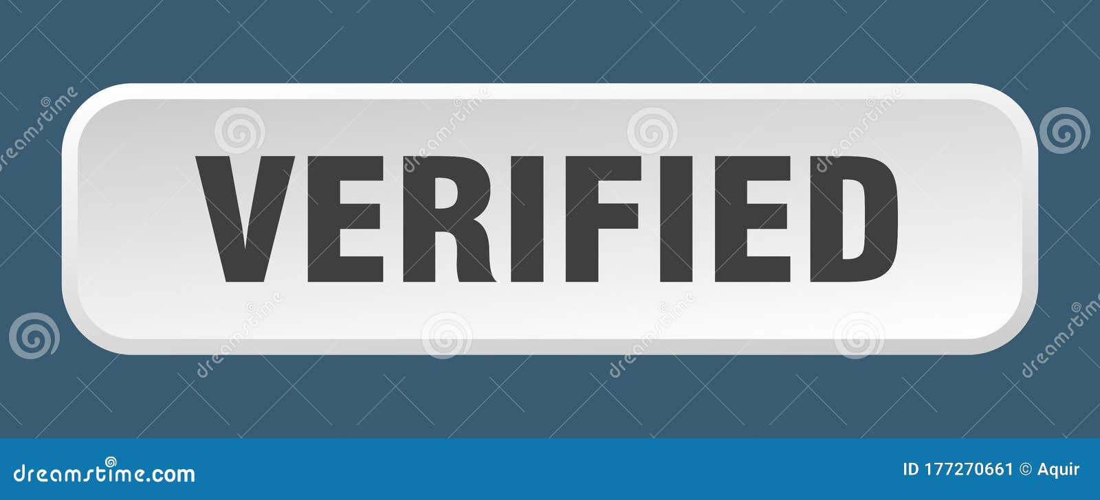 Verified Button. Verified Square 3d Push Button Stock Vector ...