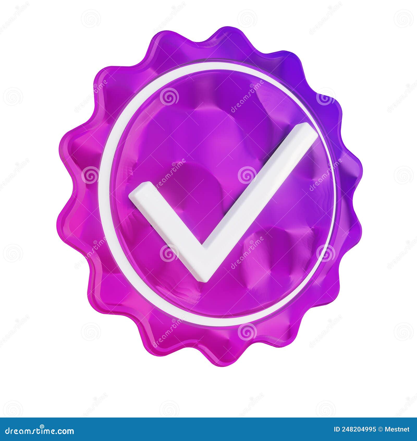 Verified Check Mark Isolated Icon Stock Illustration - Illustration of ...