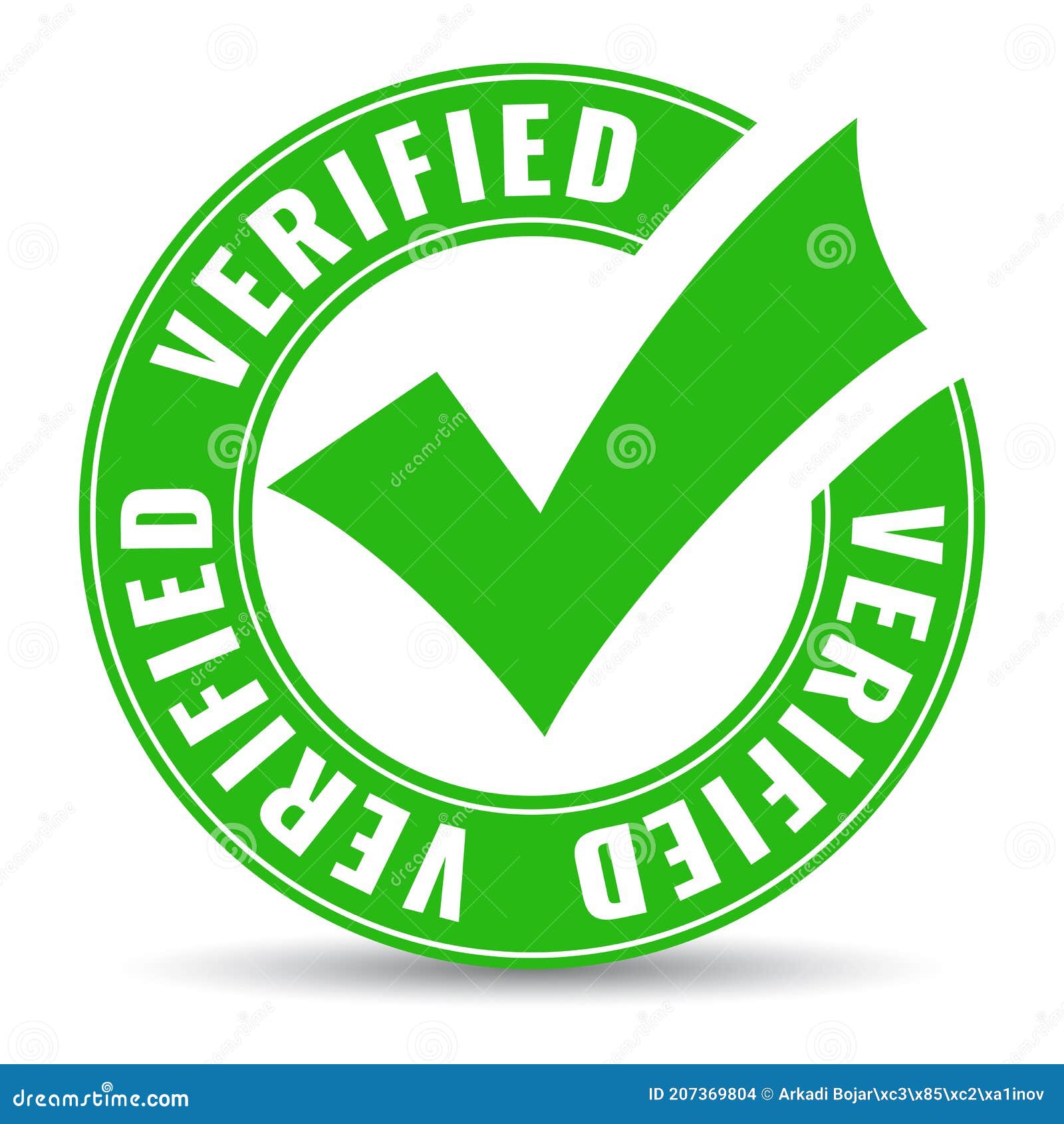 Verified icon stock vector. Illustration of circular - 207369804
