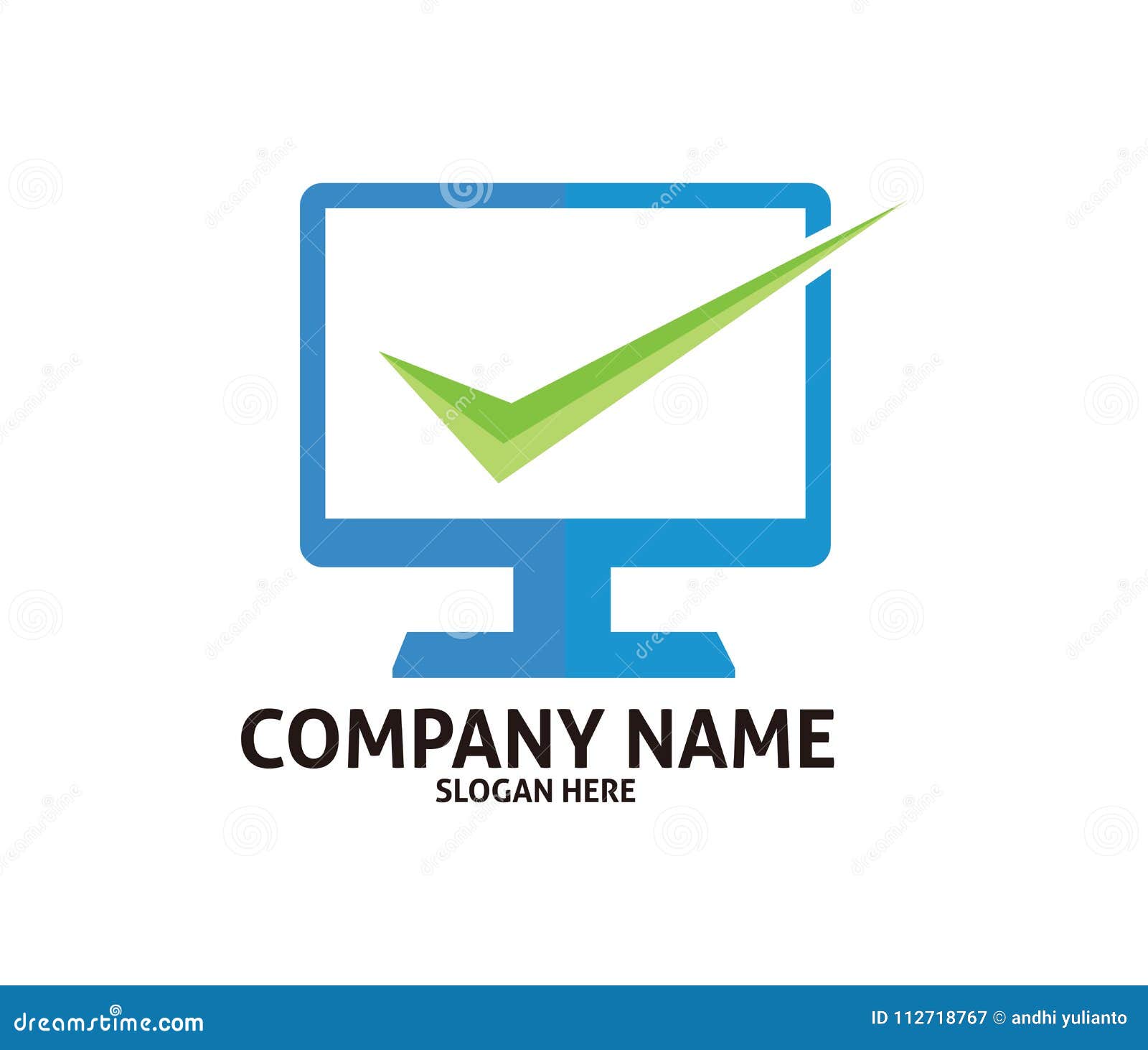Verified Computer Service Technology Vector Logo Design Stock ...