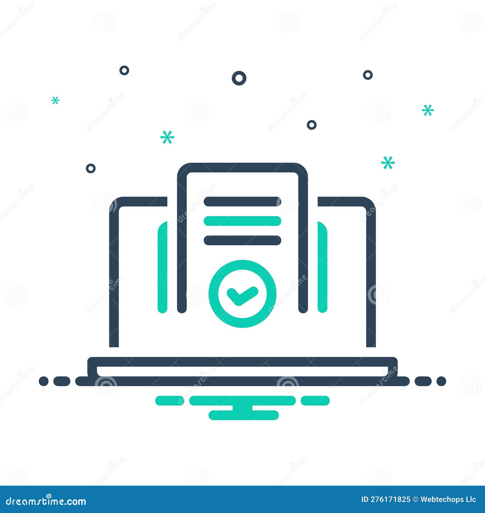 Mix Icon for Verified, Documented and Verifiable Stock Vector ...