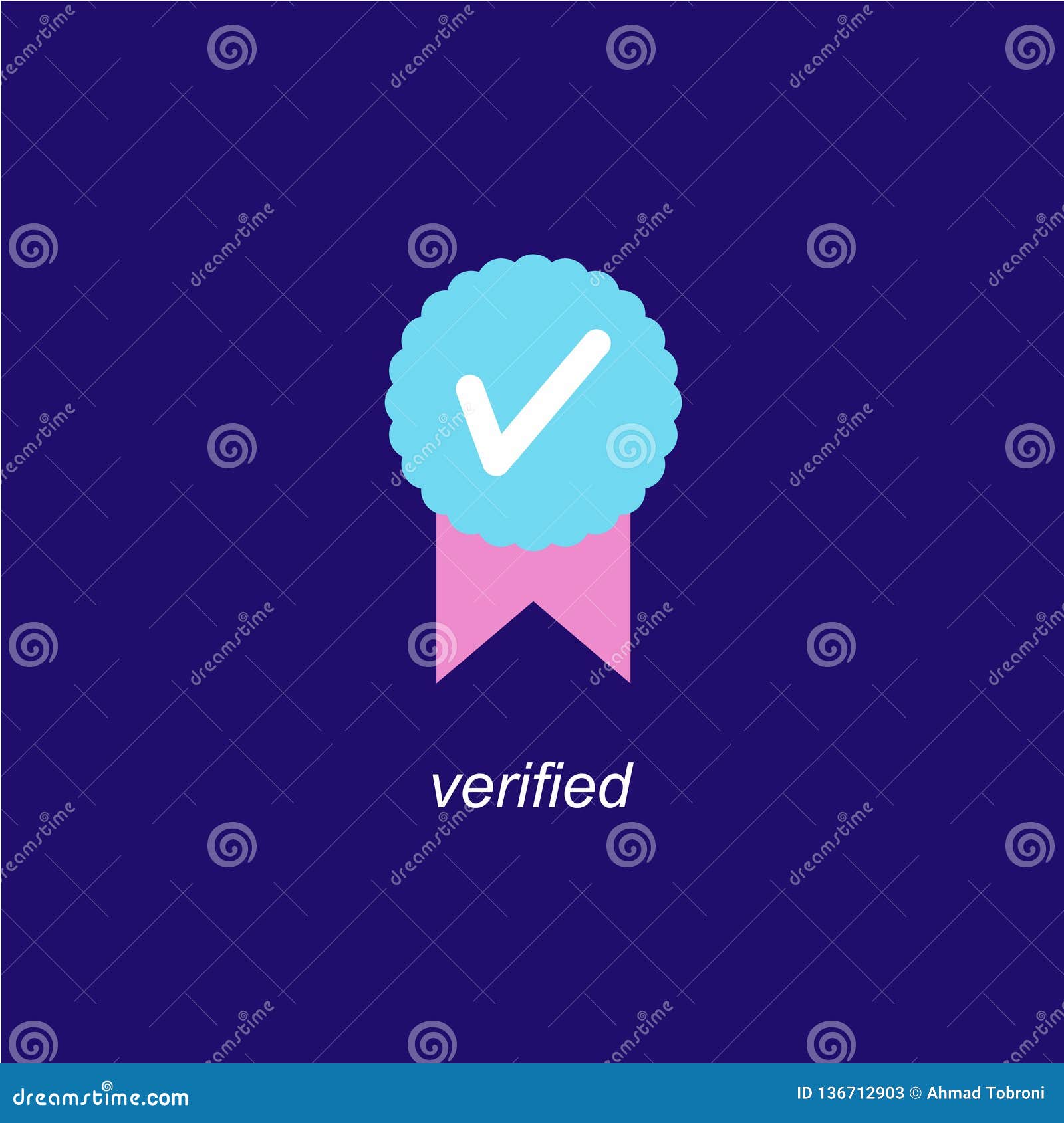 Verified Icon Vector Design Illustration Stock Vector - Illustration of ...