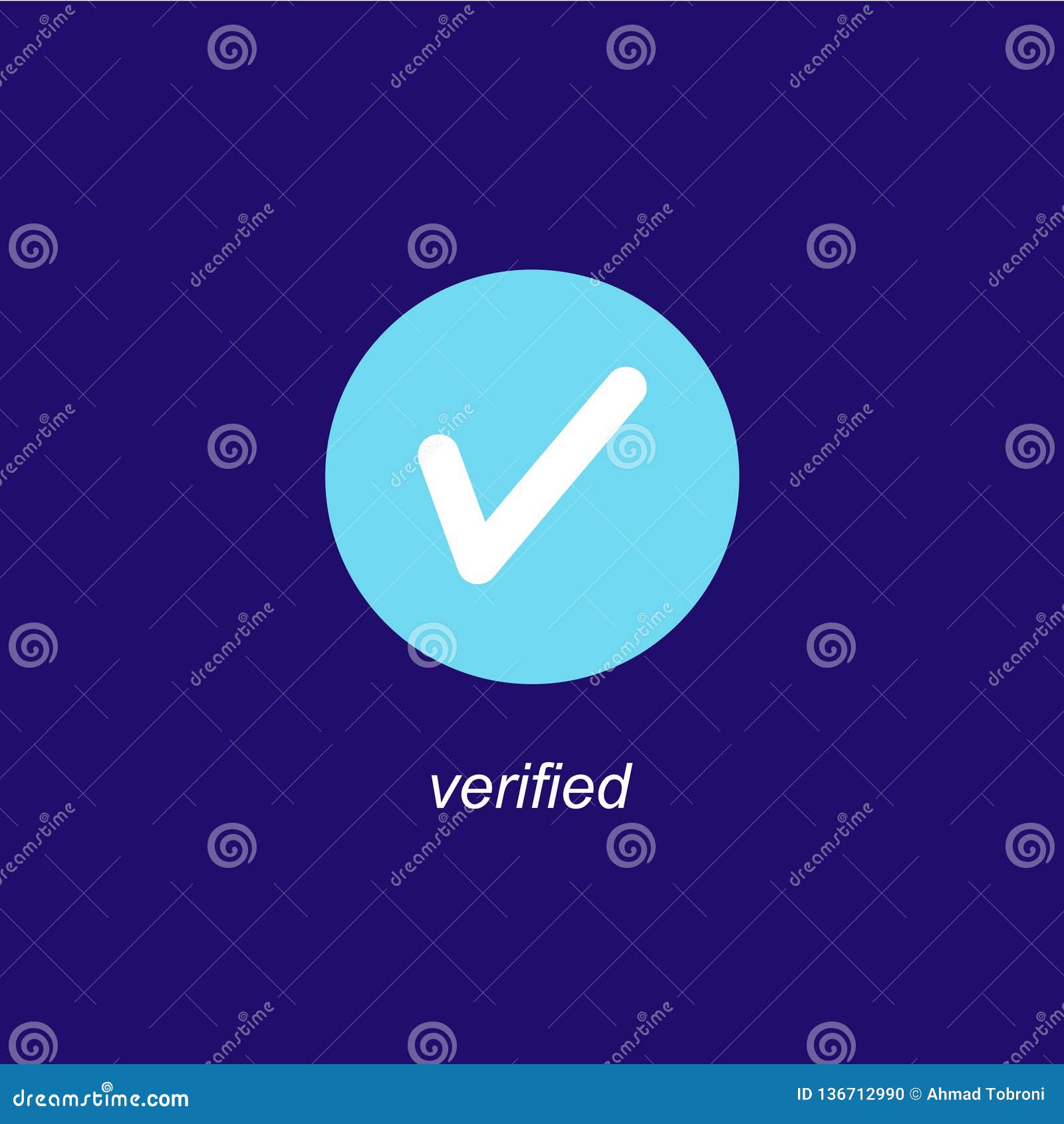 Verified Icon Vector Design Illustration Stock Illustration ...