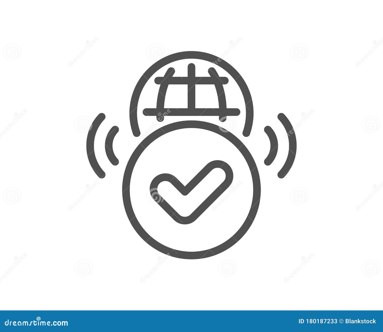 Verified Internet Line Icon. Approved Web Access Sign. Vector Stock ...