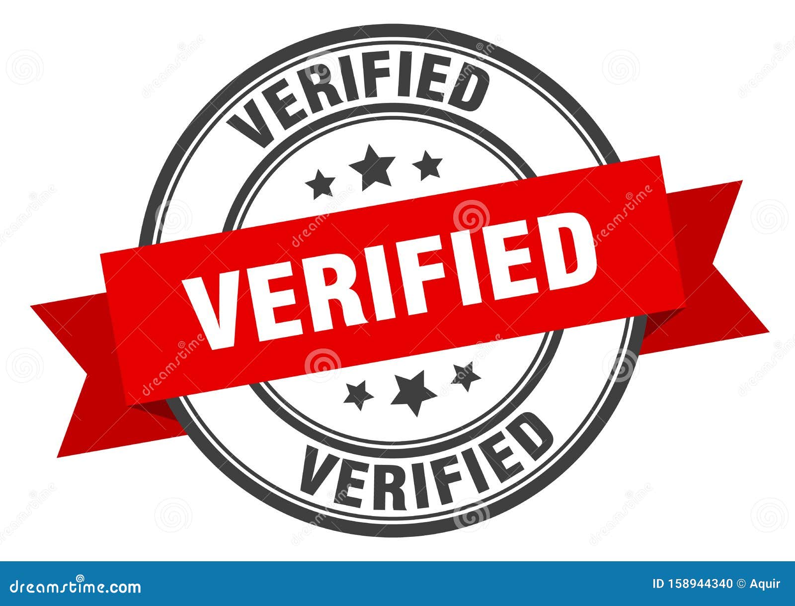 Verified label stock vector. Illustration of vector - 158944340