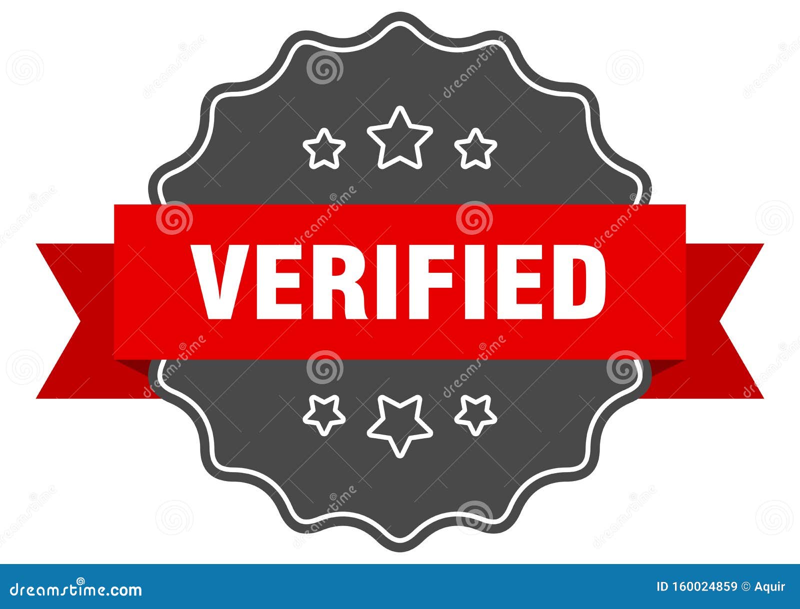 Verified label stock vector. Illustration of emblem - 160024859