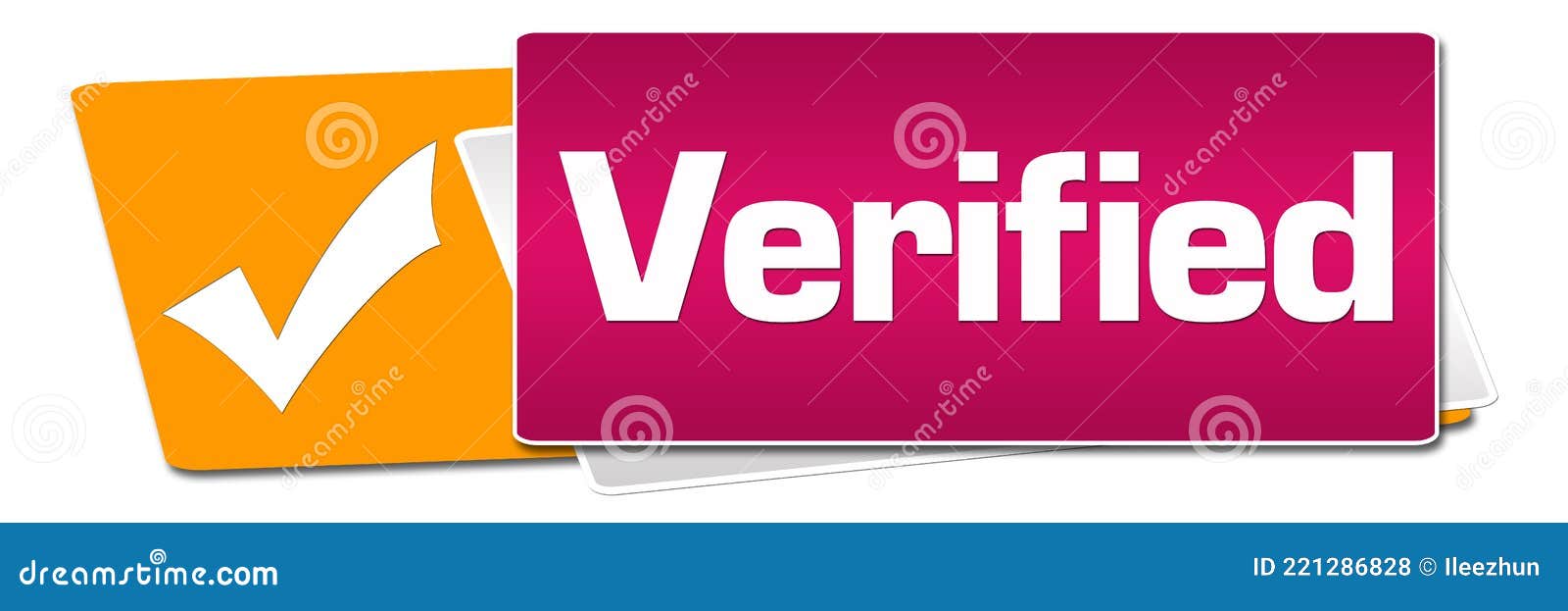 Verified Pink Orange Rounded Horizontal Stock Illustration ...