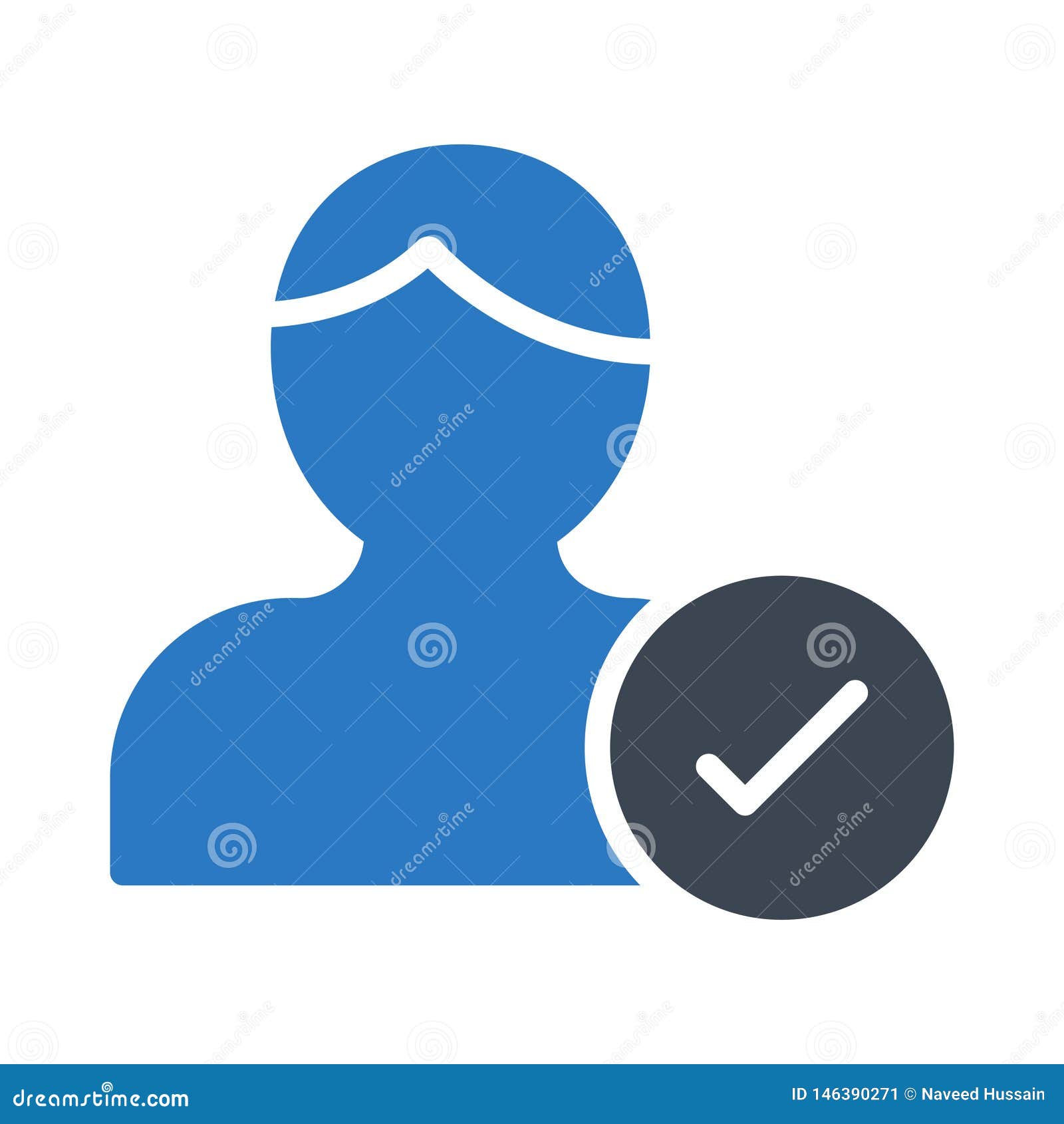 Verified Profile Glyph Color Vector Icon Stock Illustration ...