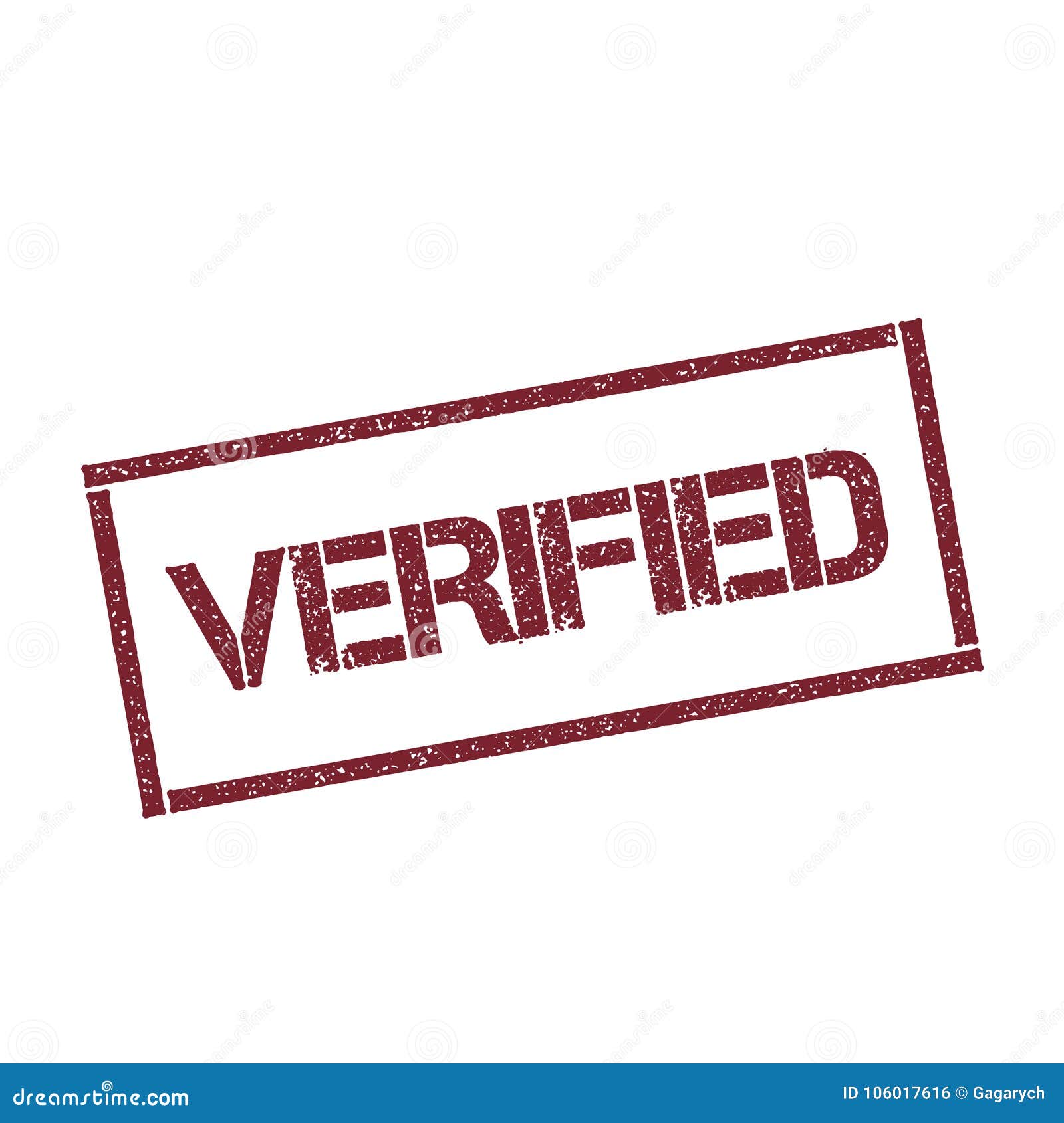 Verified Rectangular Stamp. Stock Vector - Illustration of certificate ...