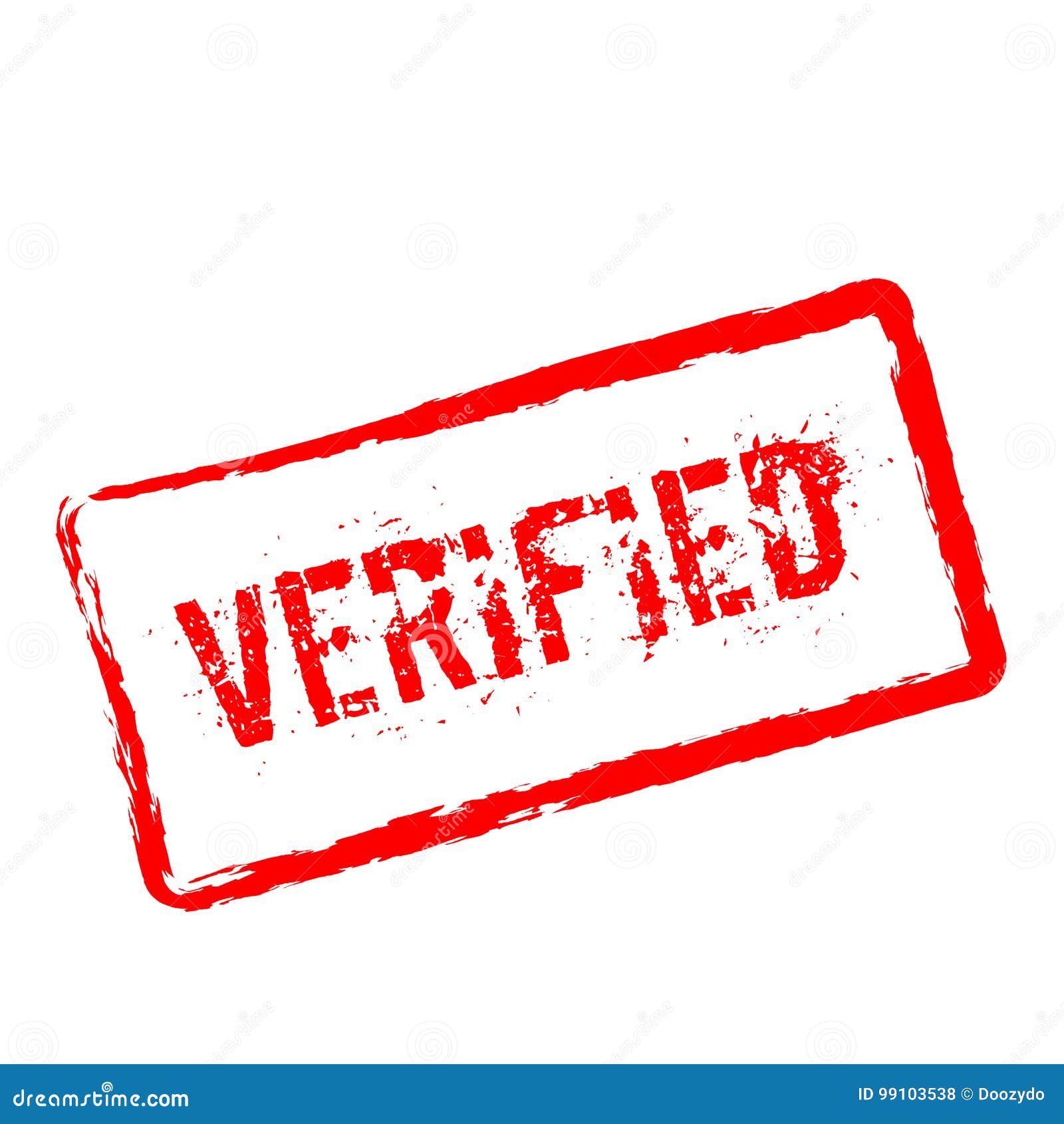 Verified Red Rubber Stamp Isolated on White. Stock Vector ...
