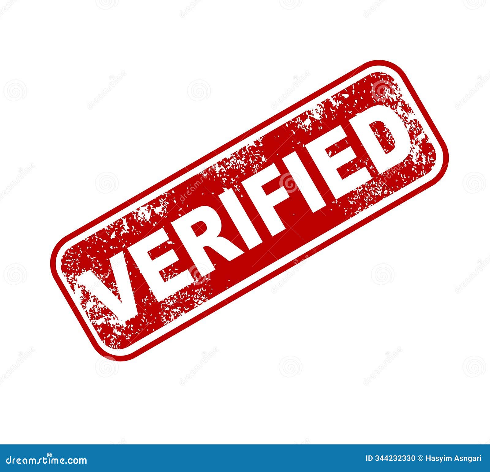 VERIFIED Red Rubber Stamp Vector Illustration Stock Vector ...