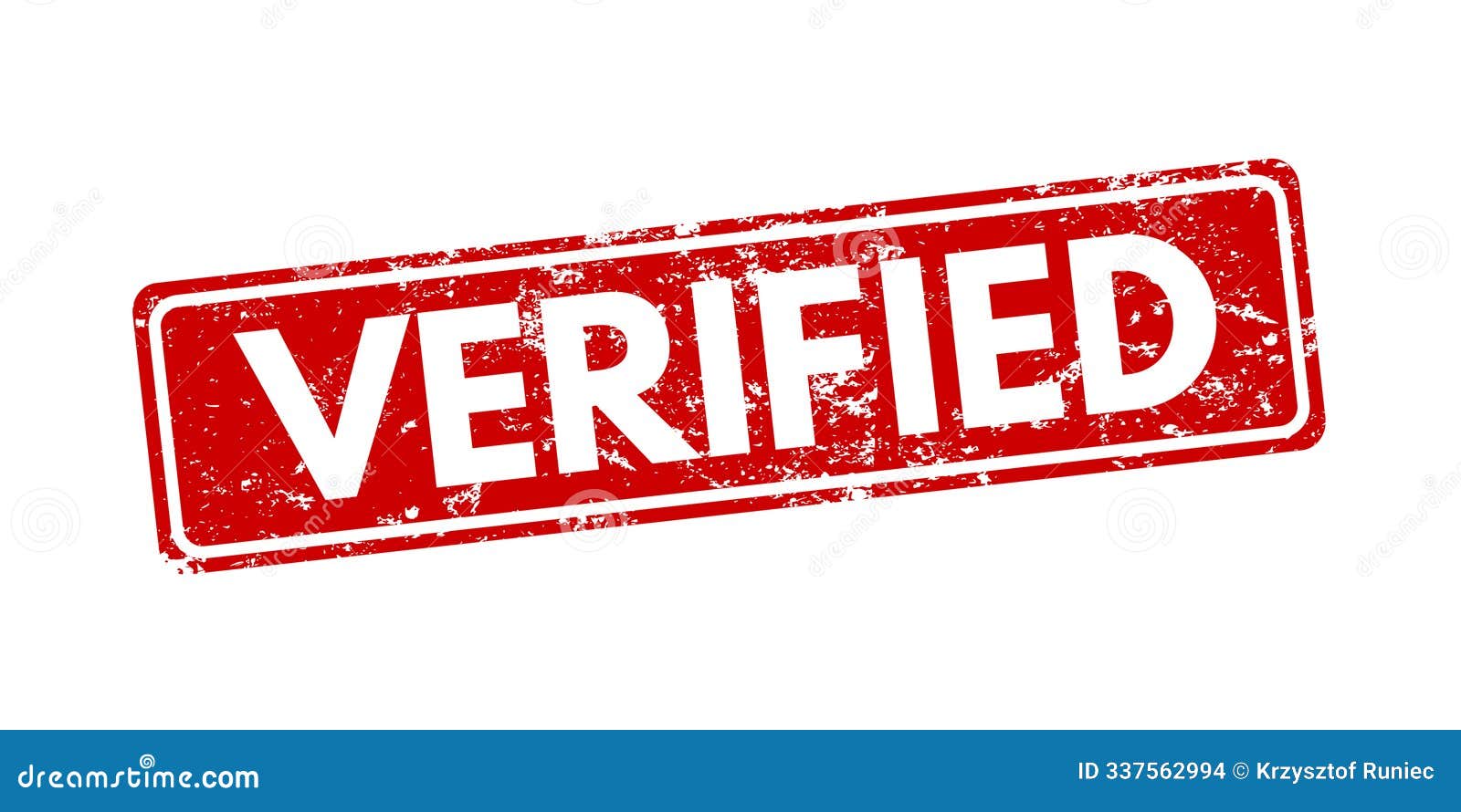 Verified - Red Rubber Stamp Stock Illustration - Illustration of ...