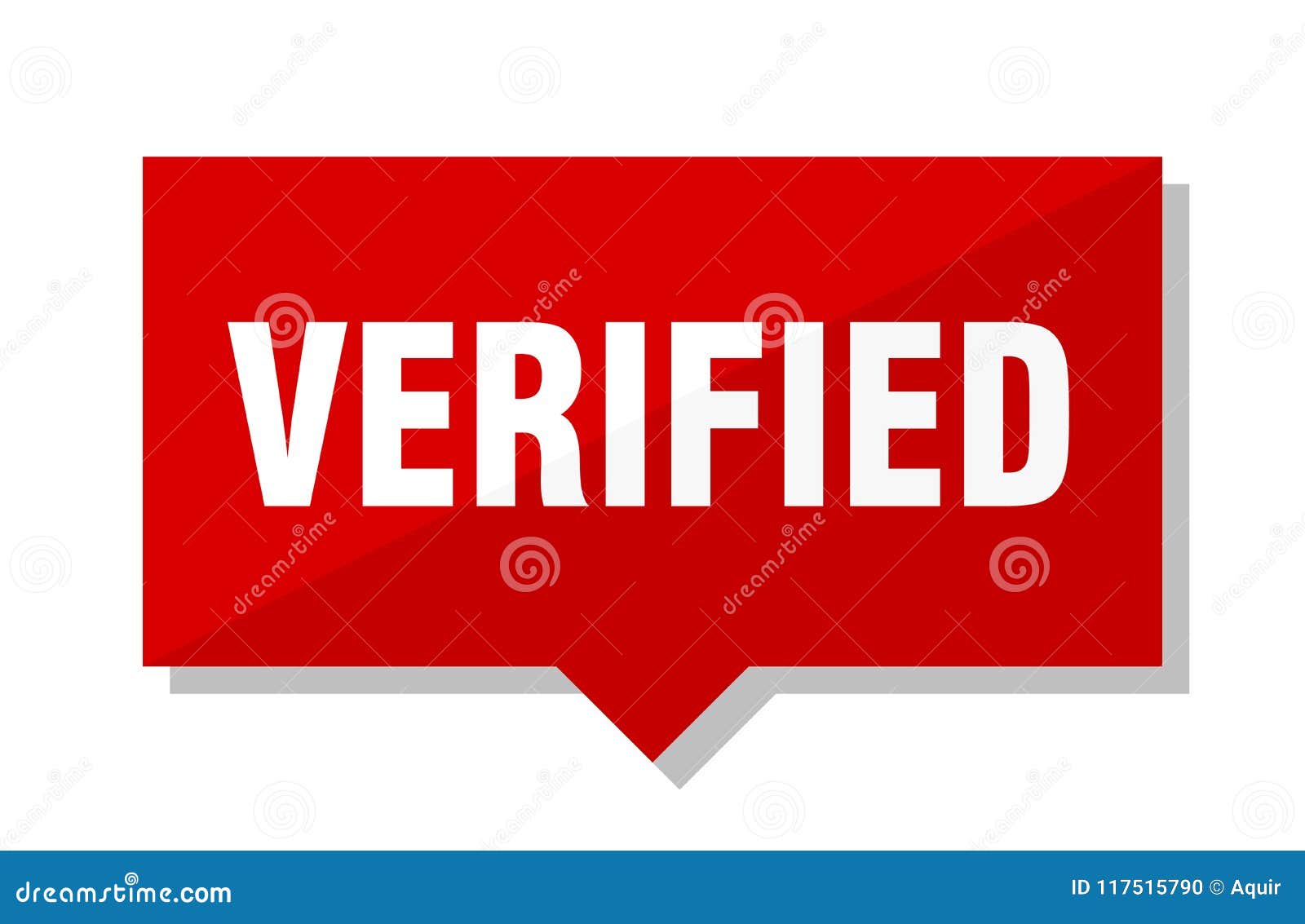 Verified red tag stock vector. Illustration of vector - 117515790
