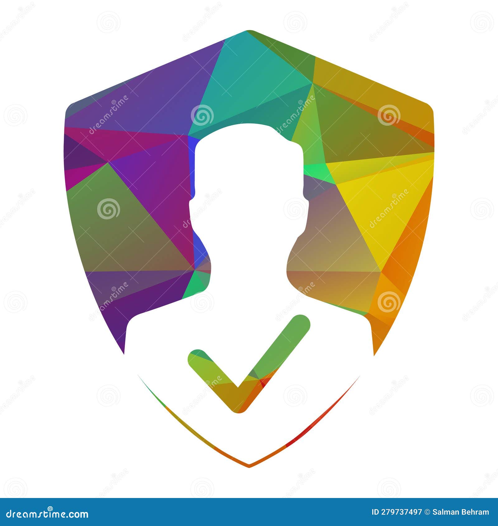 Verified Shield with Check Mark Security Icon Vector Illustration Stock ...