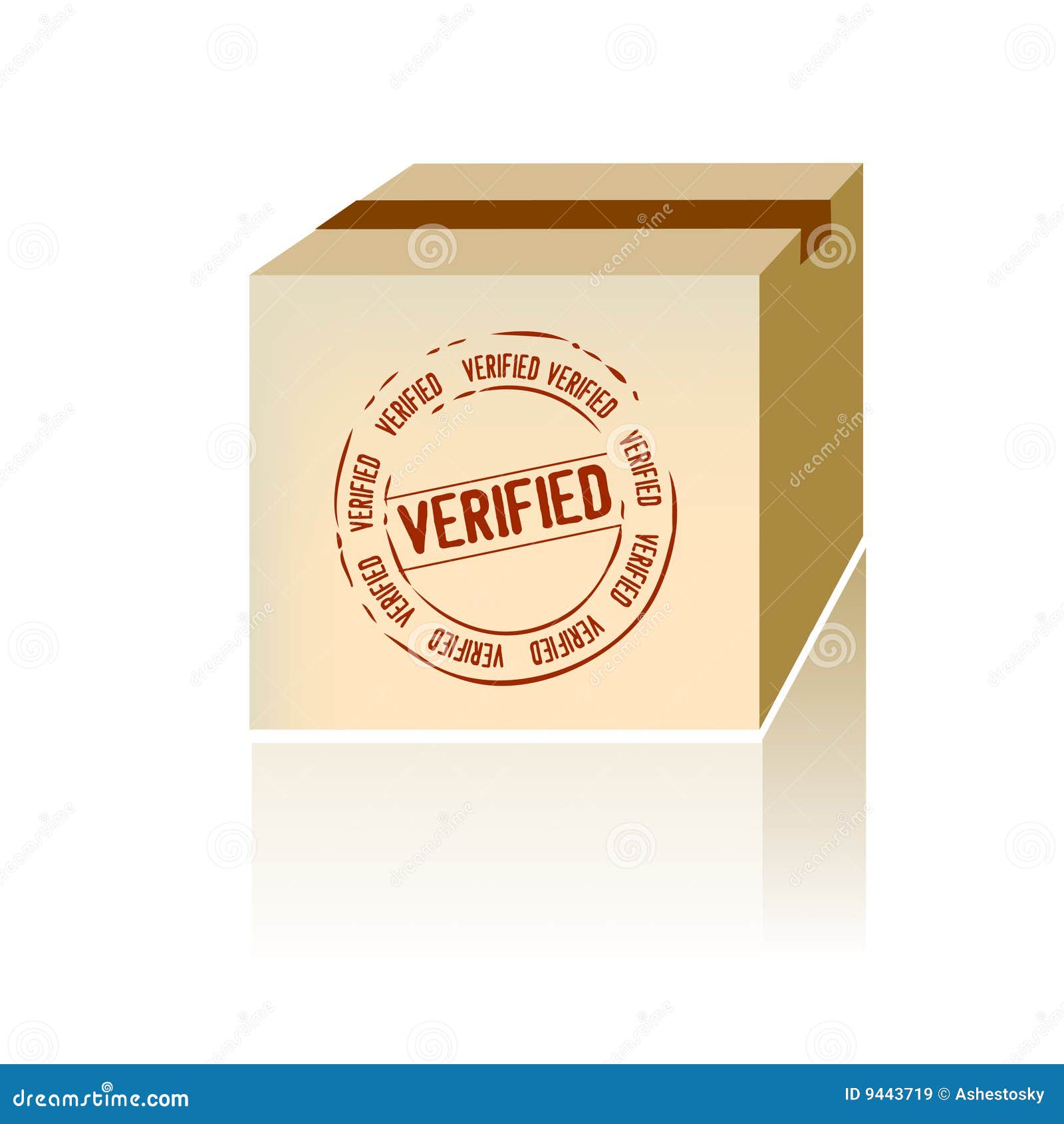 Verified Shipping Box Vector Stock Vector - Illustration of order ...
