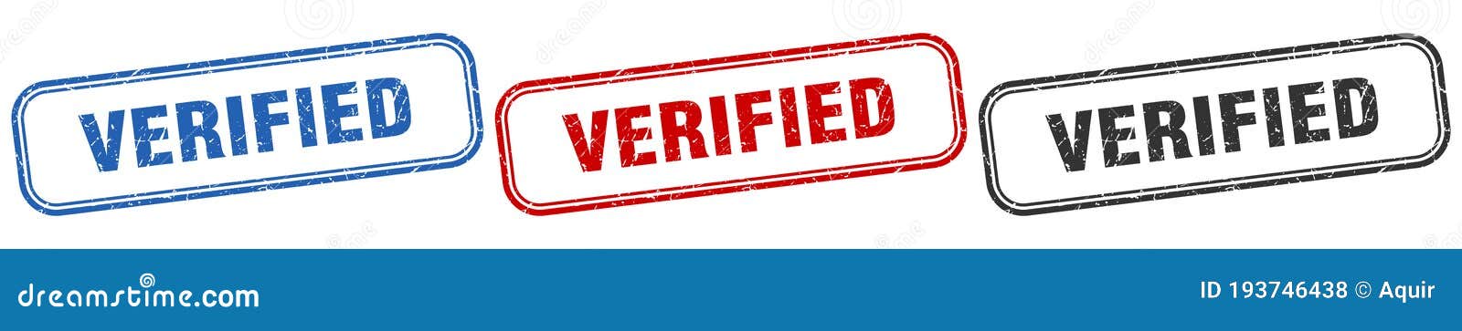 Verified Square Isolated Sign Set. Verified Stamp Stock Vector ...