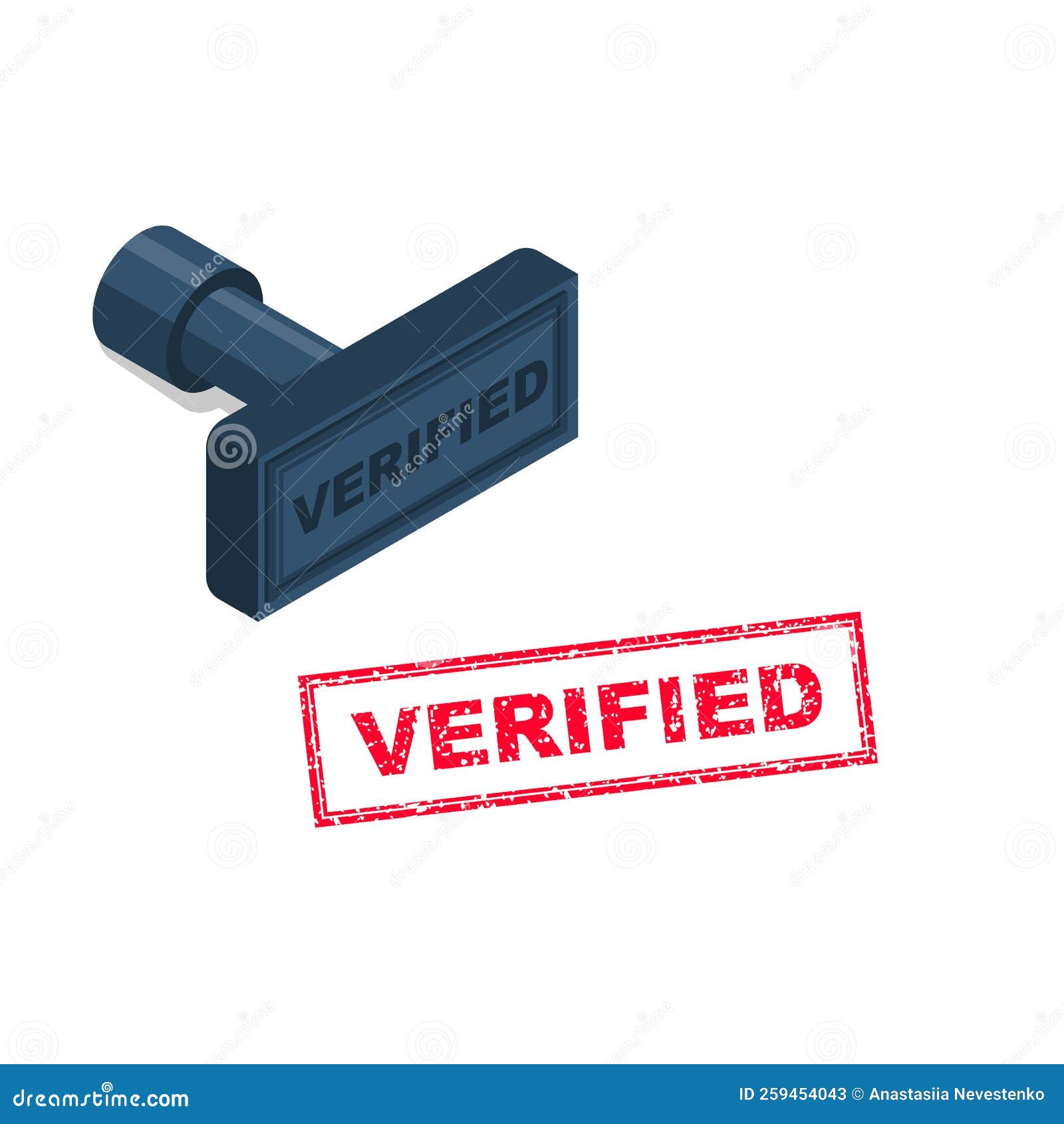 Verified Stamp Cartoon Vector | CartoonDealer.com #105266325