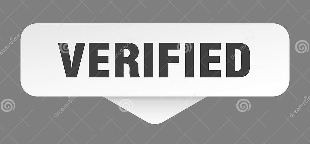 Verified Sticker. Verified Sign Isolated on Gray Background Stock ...
