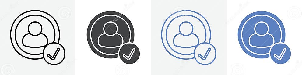 Verified User Icon Vector Set Use for Web Stock Vector - Illustration ...