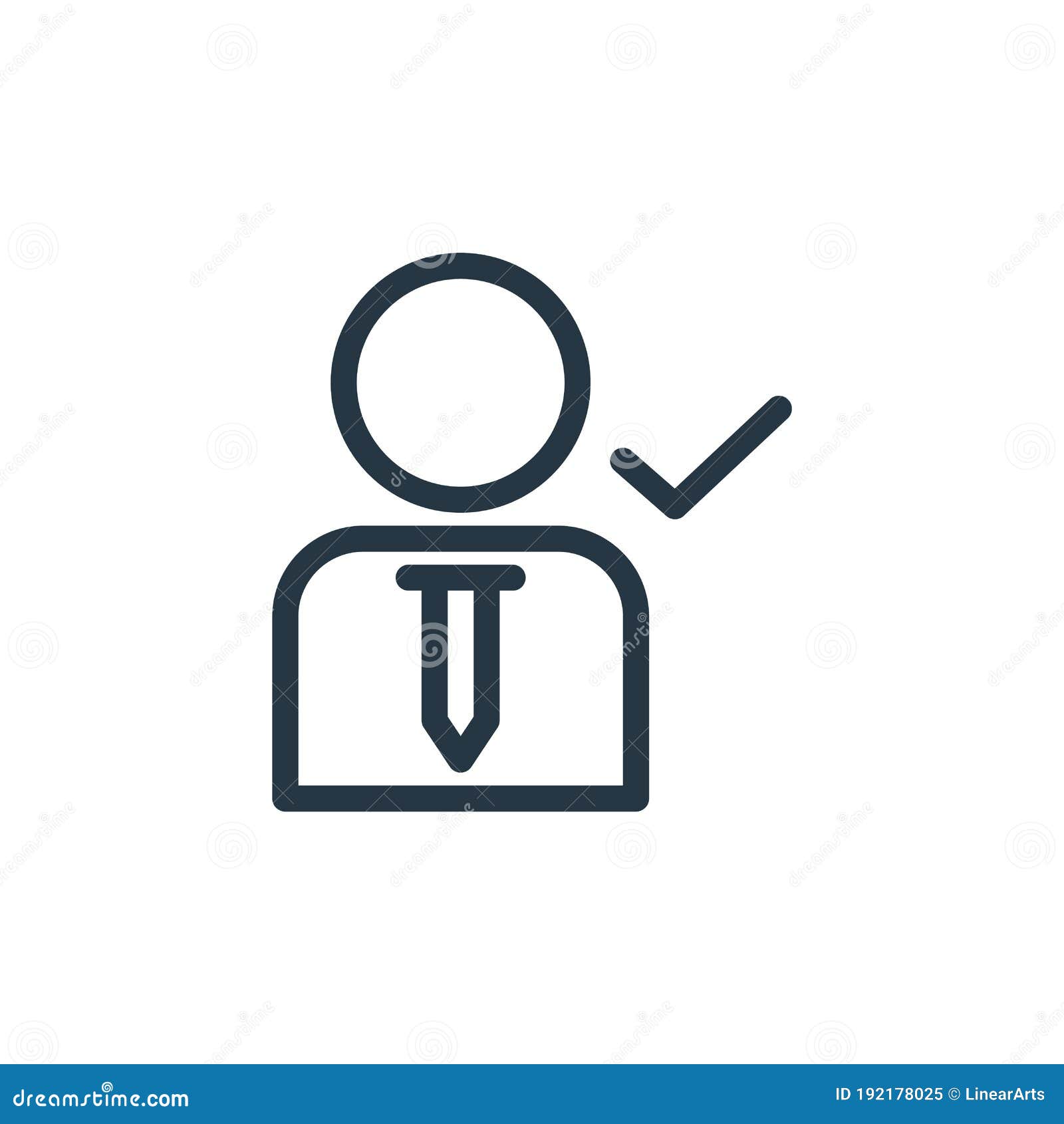 Verified User Icon Vector from Shopping Concept. Thin Line Illustration ...