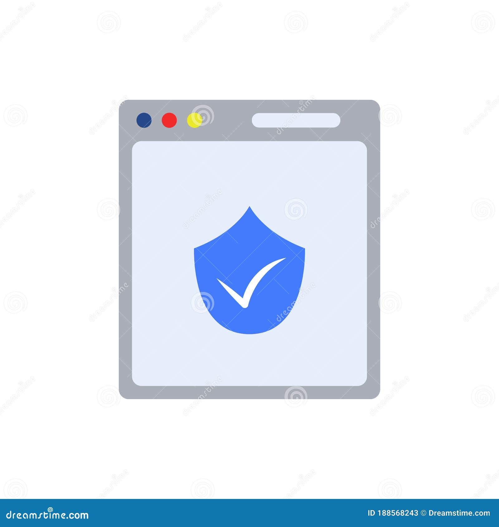 Verified Website Colored Icon Stock Illustration - Illustration of ...