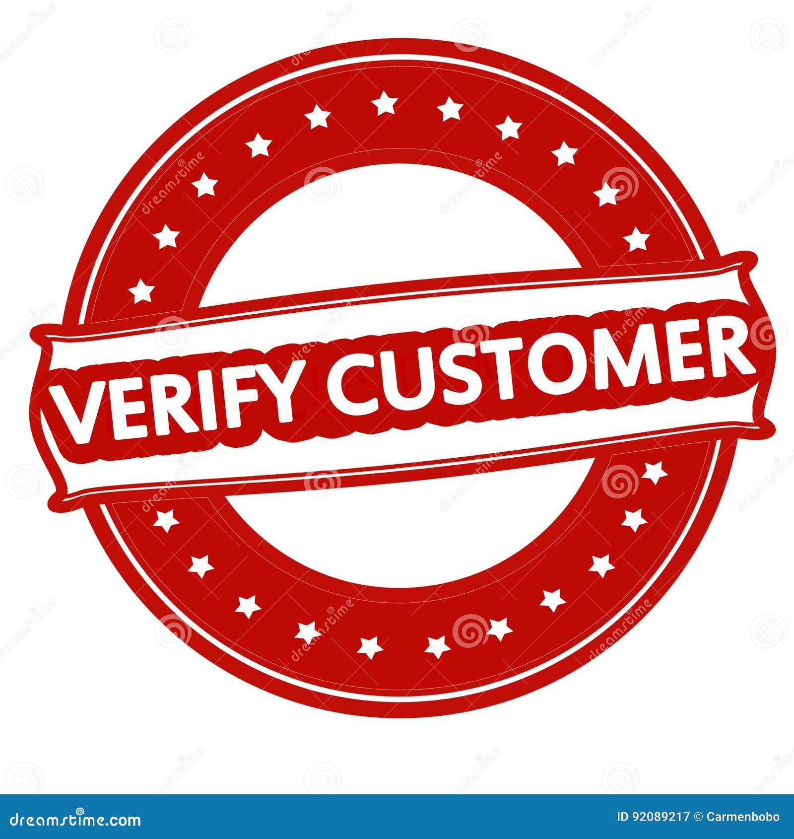 Verify customer stock illustration. Illustration of sign - 92089217