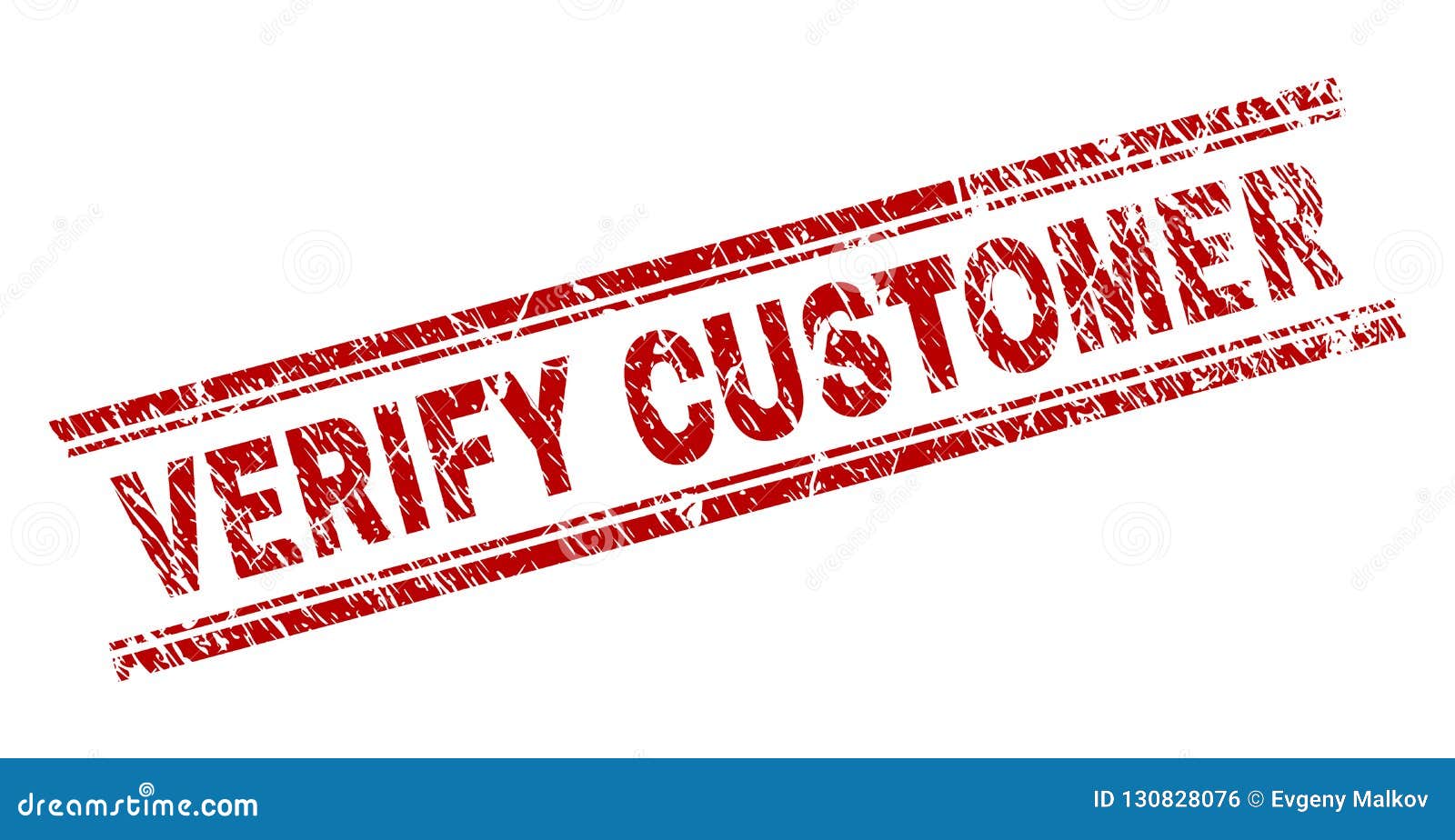 Scratched Textured VERIFY CUSTOMER Stamp Seal Stock Vector ...