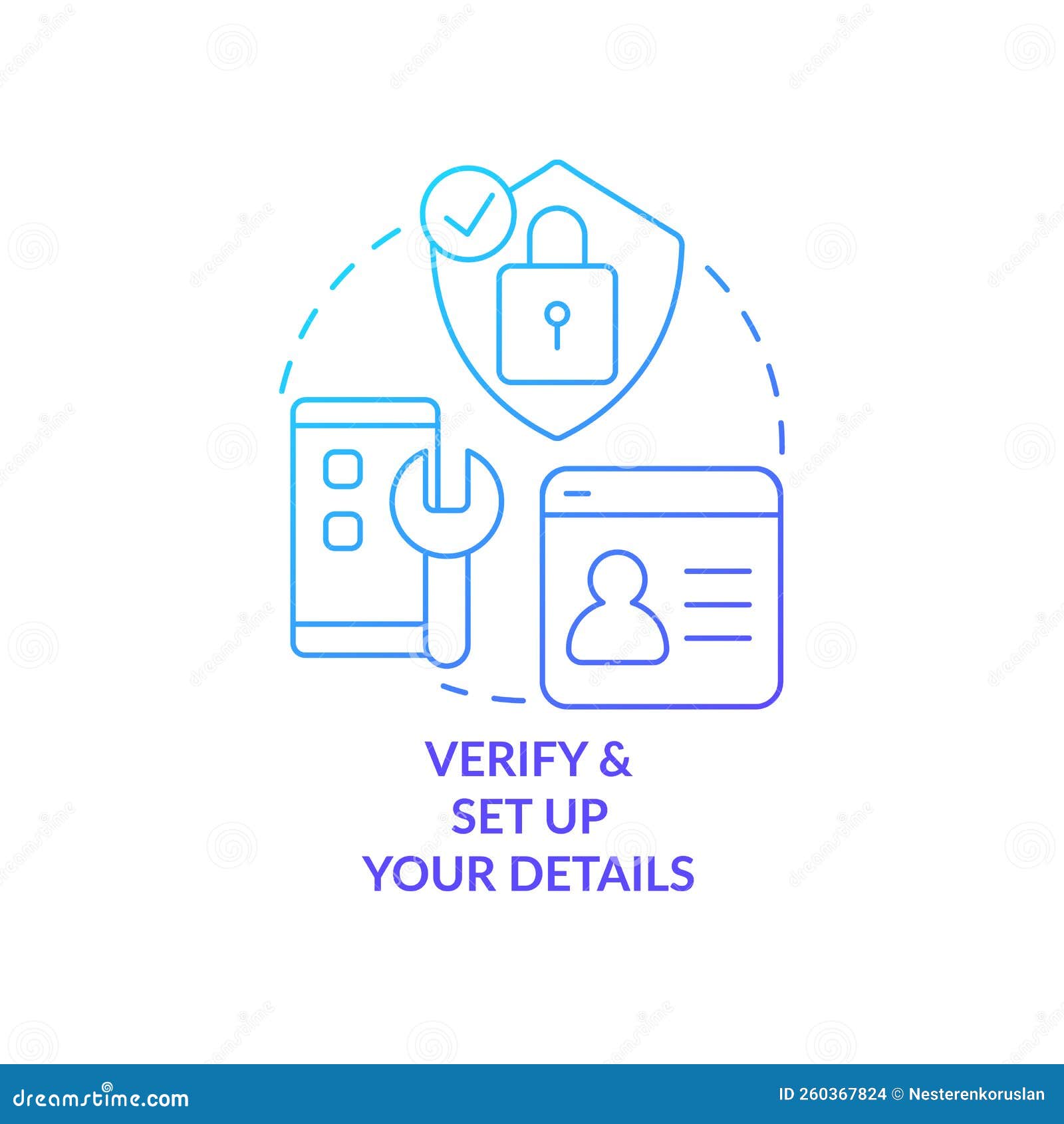 Verify Concept Icon Cartoon Vector | CartoonDealer.com #268509205