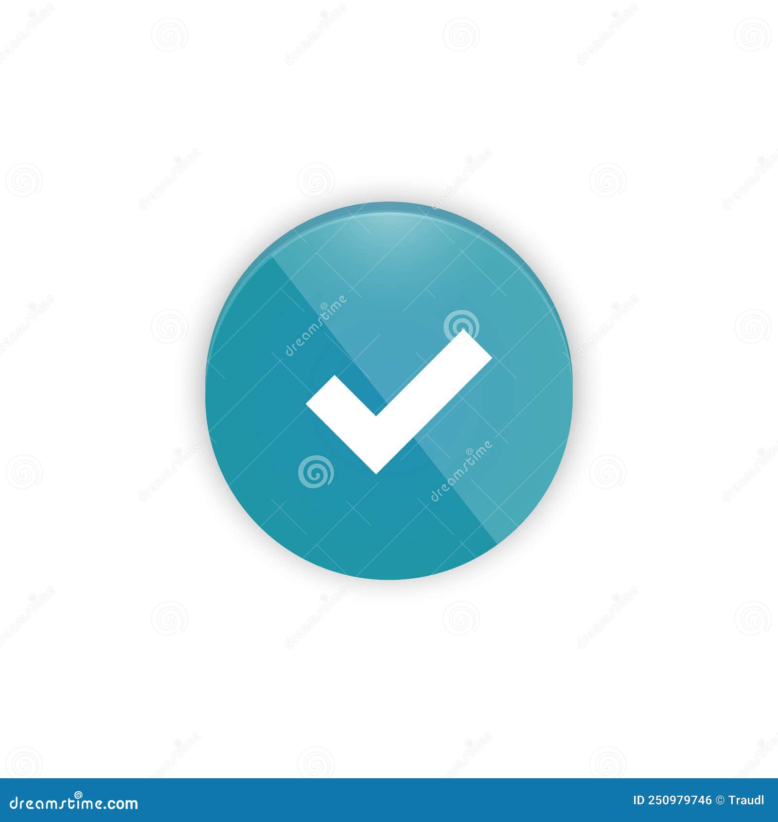 Verify Icon Design. Completed Button UI Design. Vector Illustration ...
