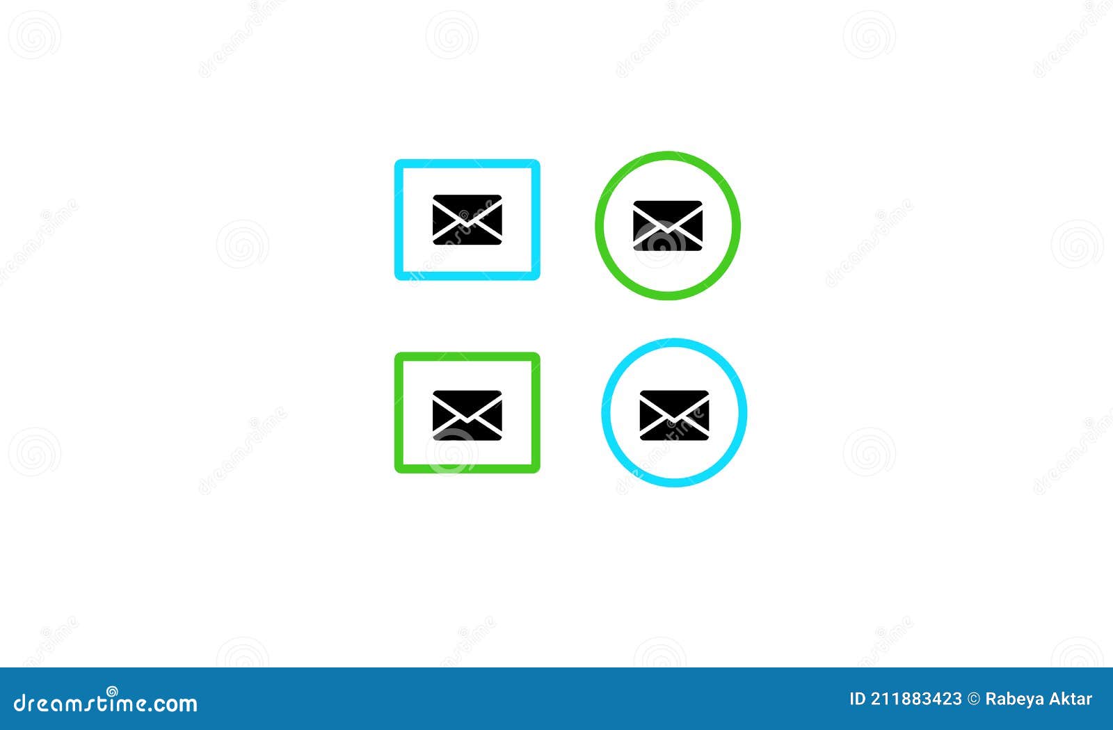 Verify Icon Gmail Set for Commercial Use Stock Vector - Illustration of ...