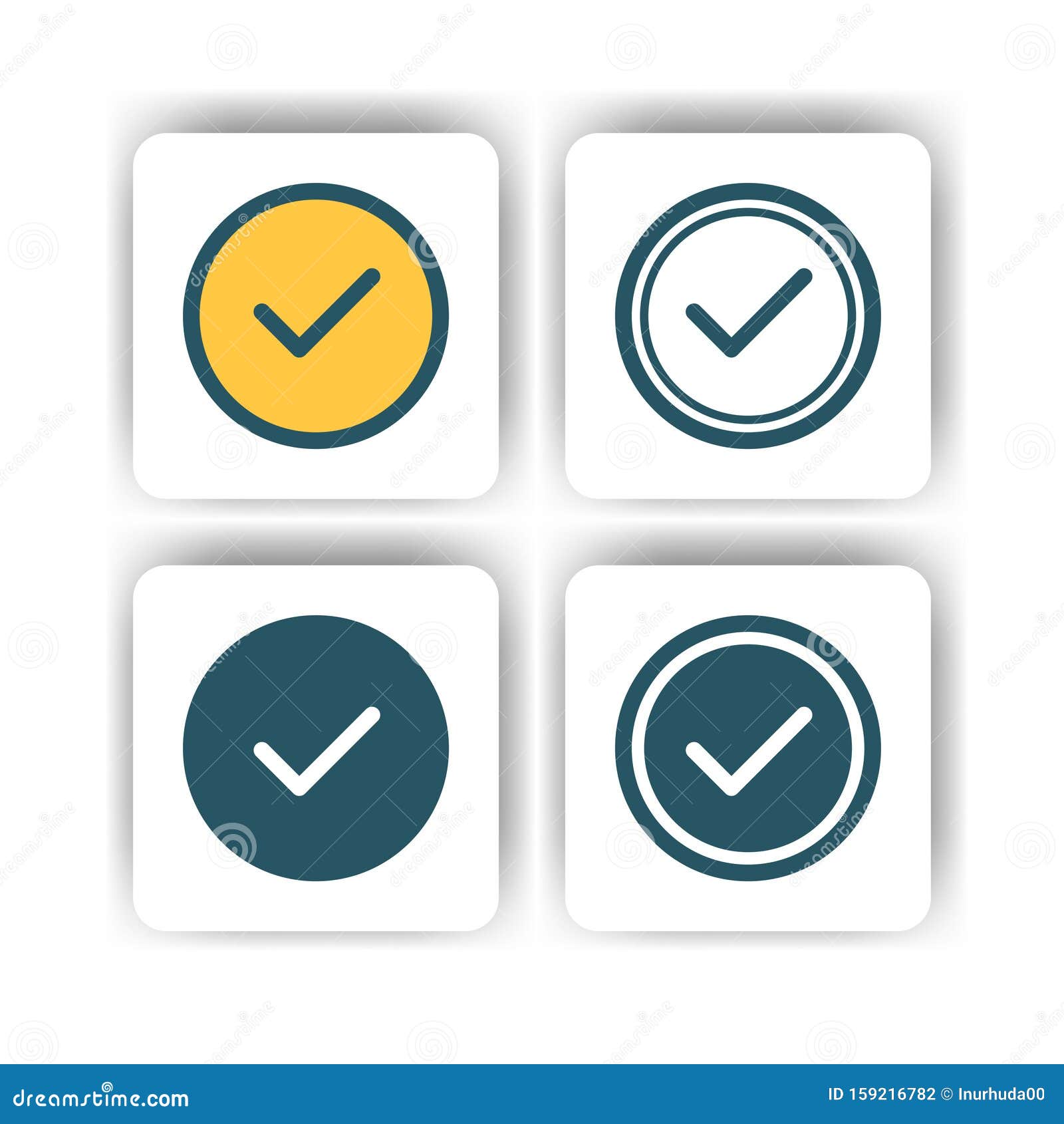 Verify Icon Gmail Set For Commercial Use Cartoon Vector | CartoonDealer ...