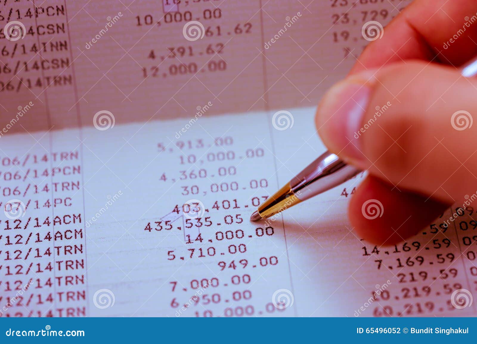 Bank Statement With Pencil And Calculator Stock Image | CartoonDealer ...
