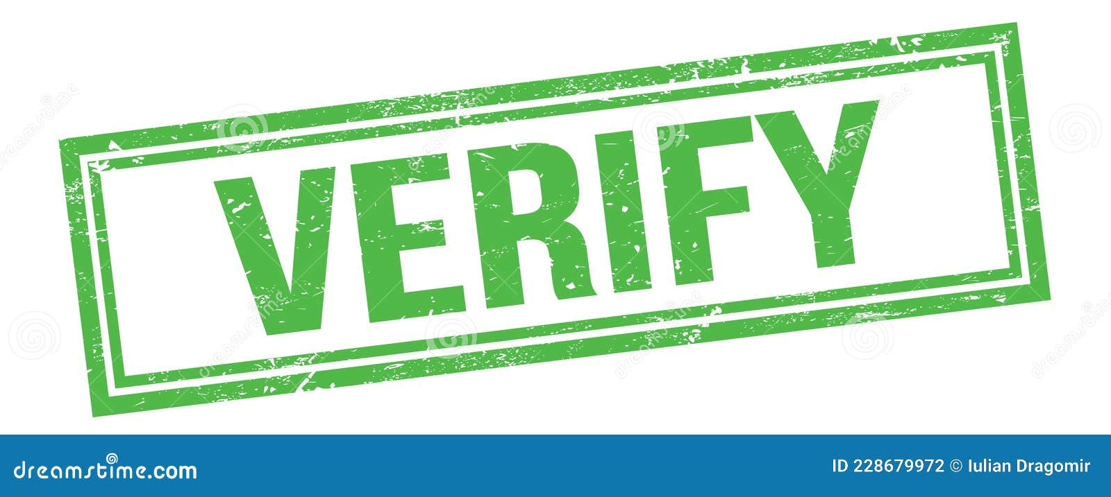 VERIFY Text on Green Grungy Vintage Stamp Stock Illustration ...