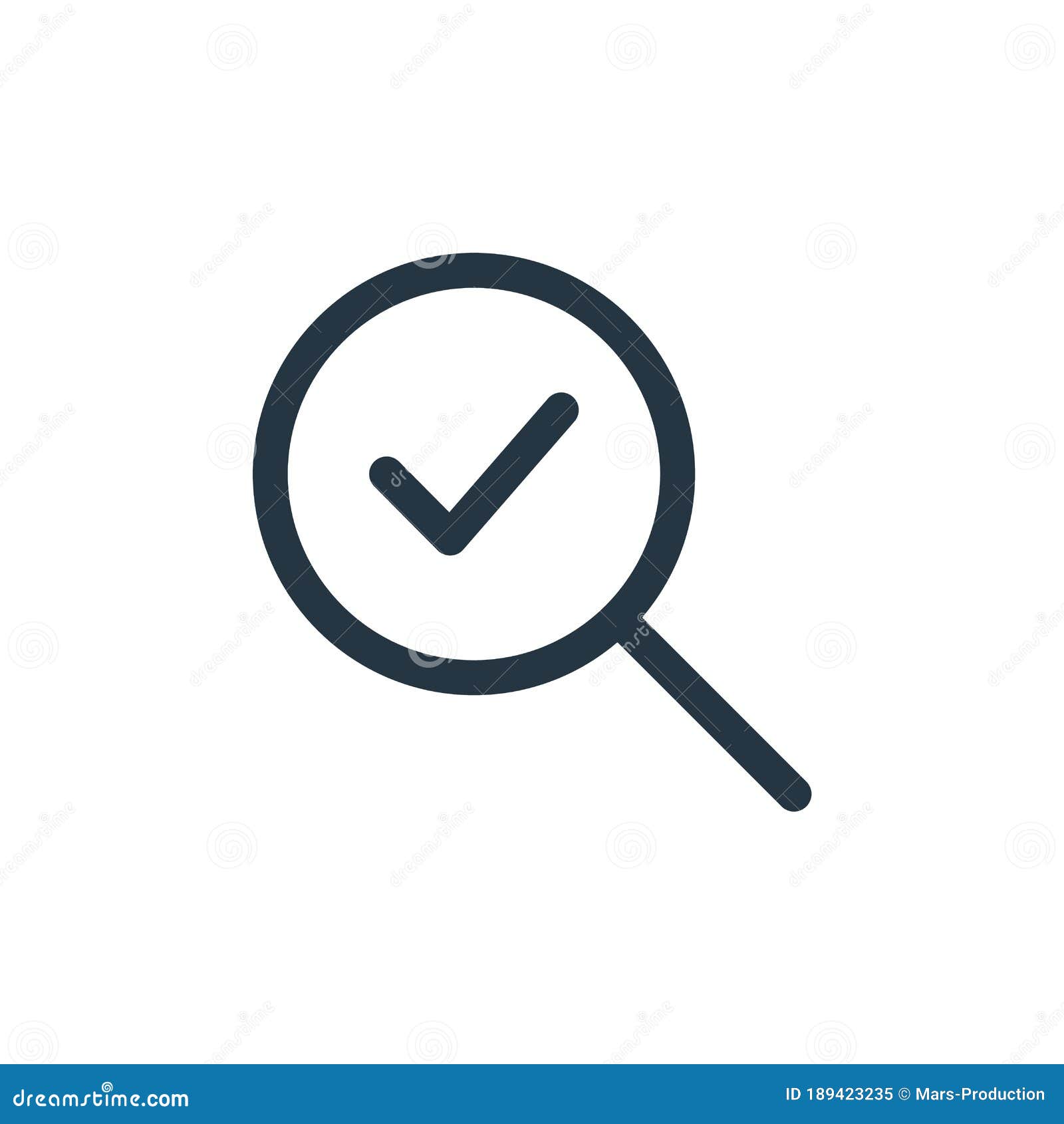 Verify Vector Icon Isolated On White Background. Outline, Thin Line ...