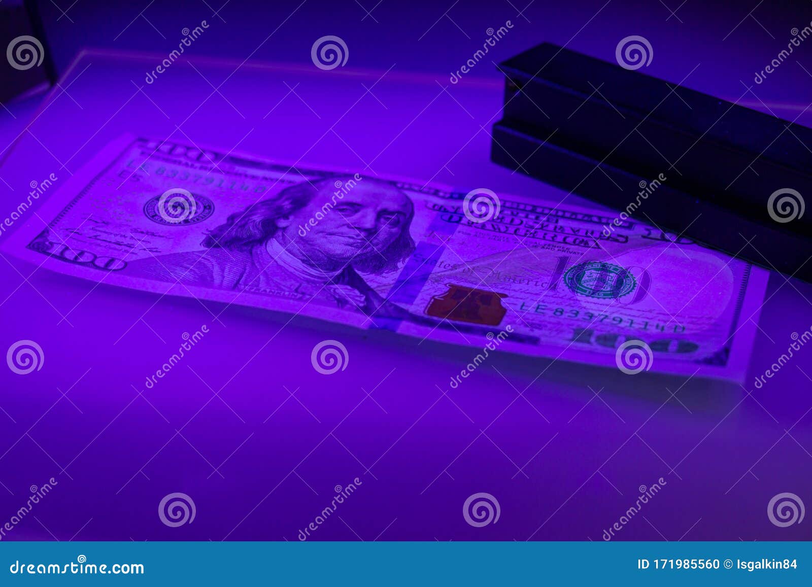Verifying the Authenticity of the Dollars Stock Photo - Image of ...