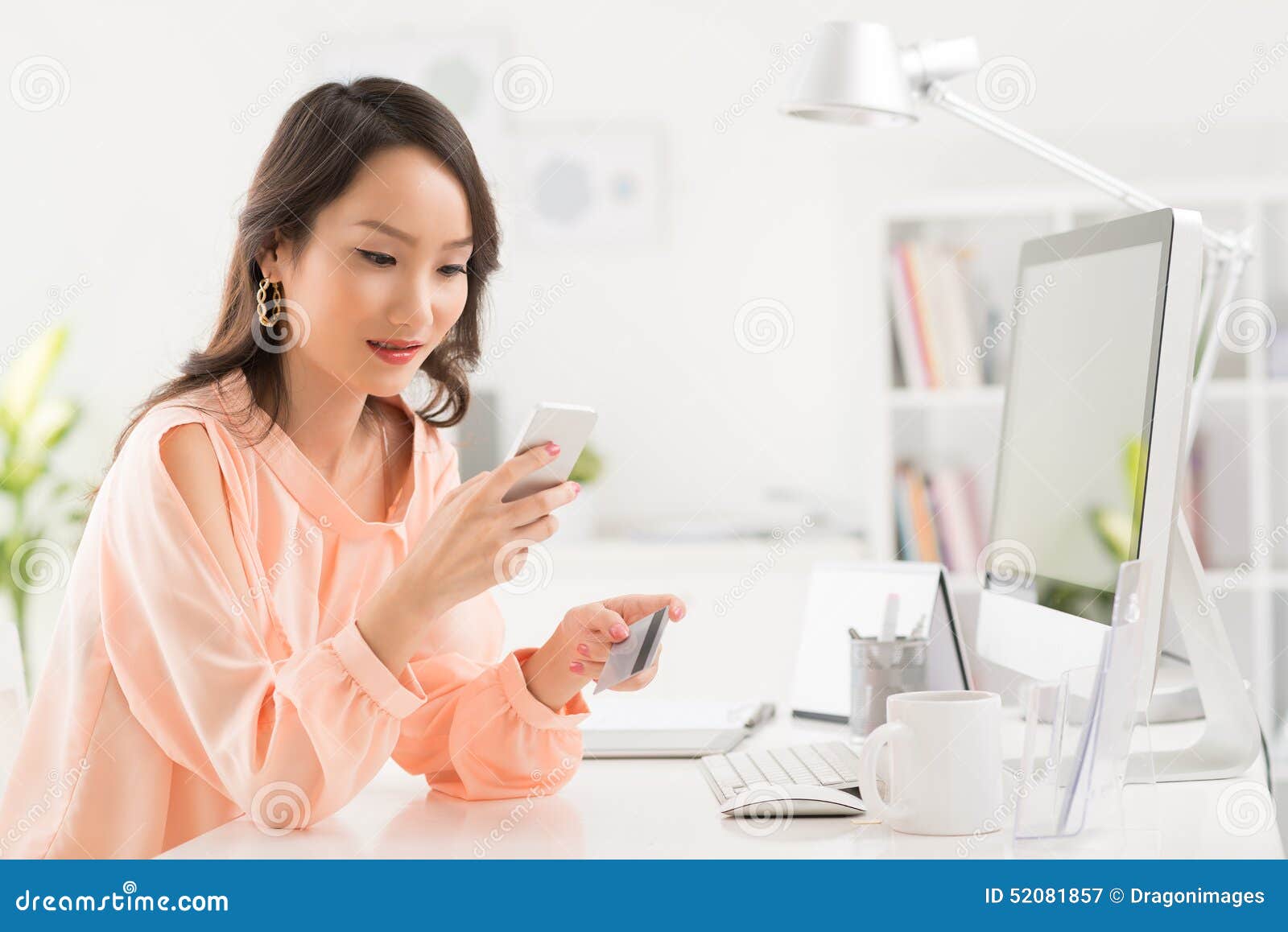 Verifying Balance on Cellphone Stock Image - Image of application ...