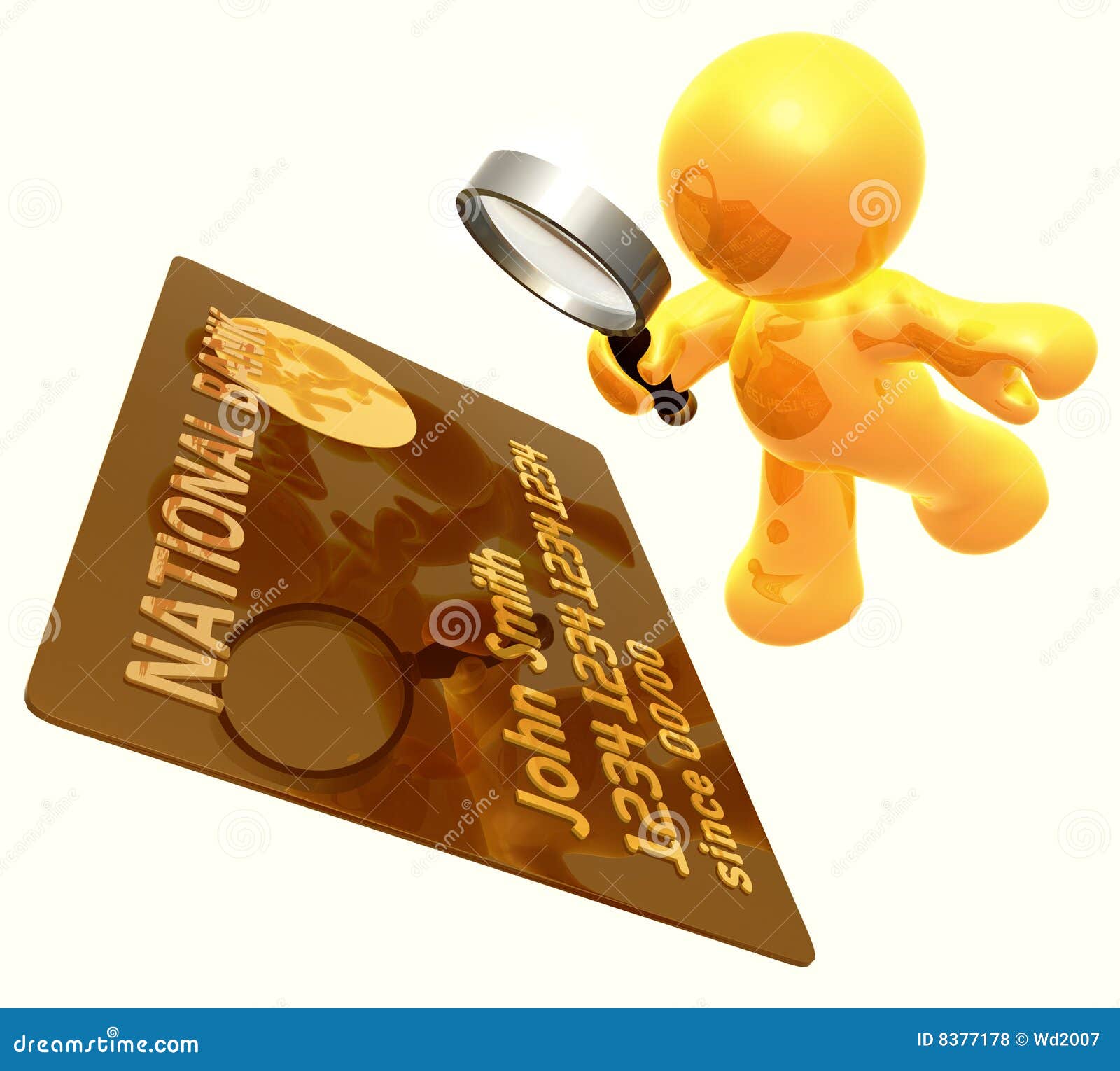 Verifying Credit Card Identity Stock Illustration - Illustration of ...