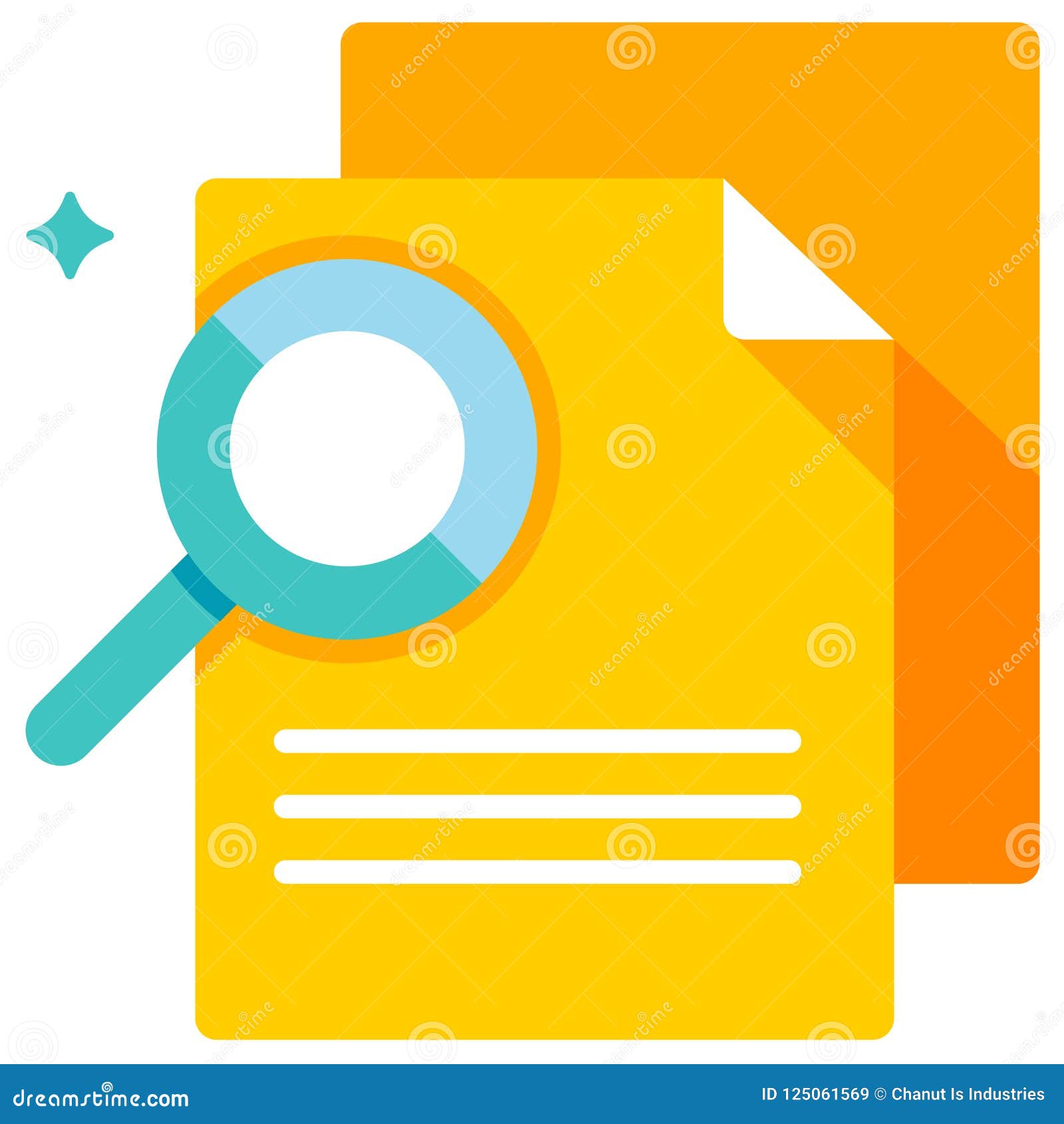 Verifying Document Flat Illustration Stock Vector - Illustration of ...