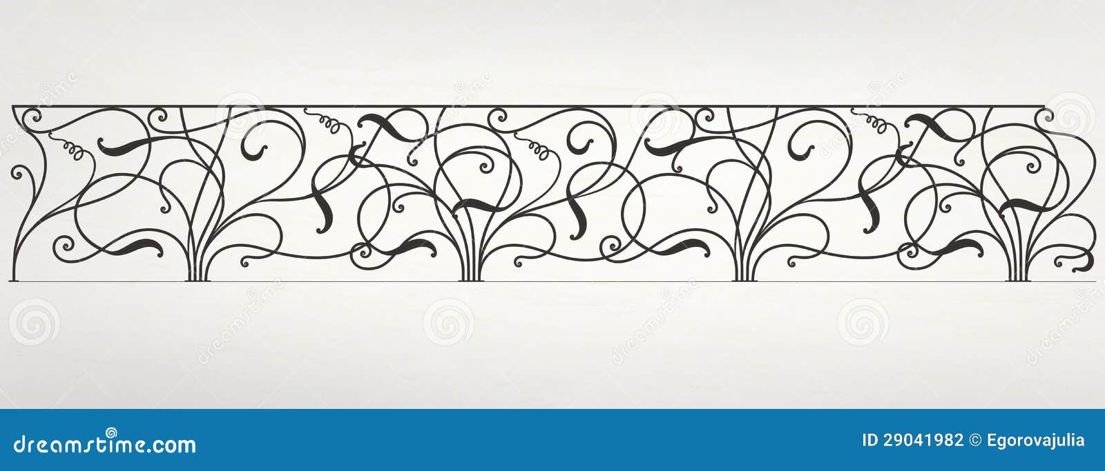 Verja Modular Del Hierro Labrado Del Vector Ilustración del Vector ...