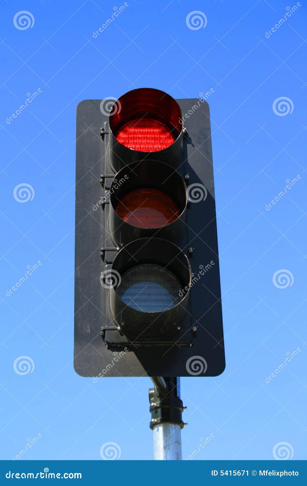 Verkeerslicht Dat Rood Licht Toont Stock Afbeelding - Image of einde ...